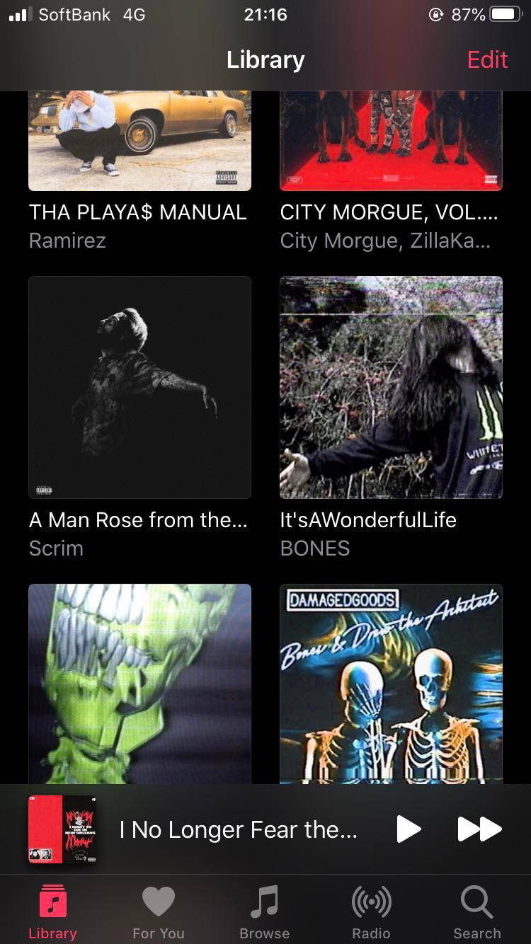 Bones single and Scrims album cover kinda mirror each other. | Scrolller