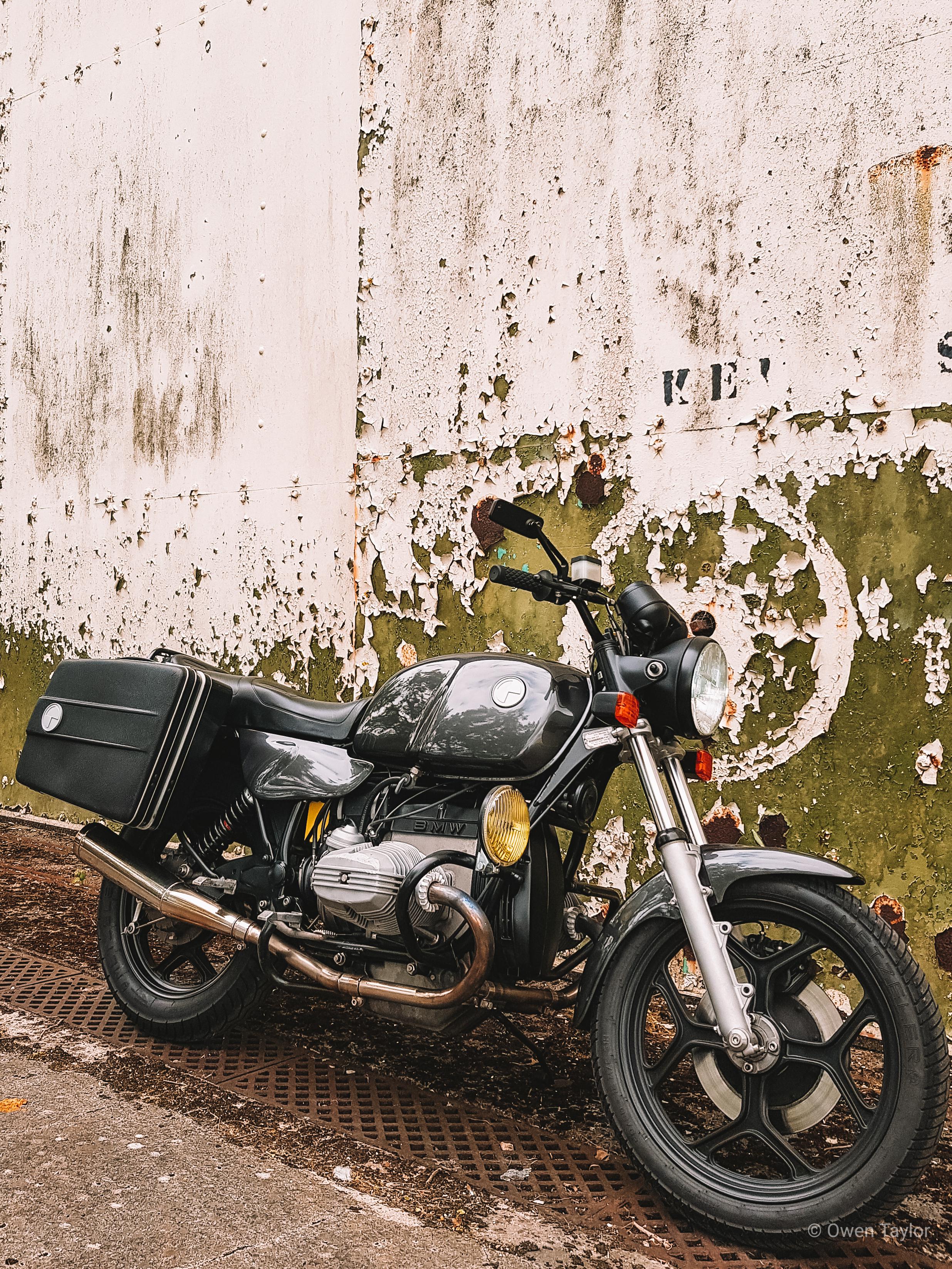 Bored during lockdown. Here's my 1984 BMW r80 a few days before touring Europe last summer ...