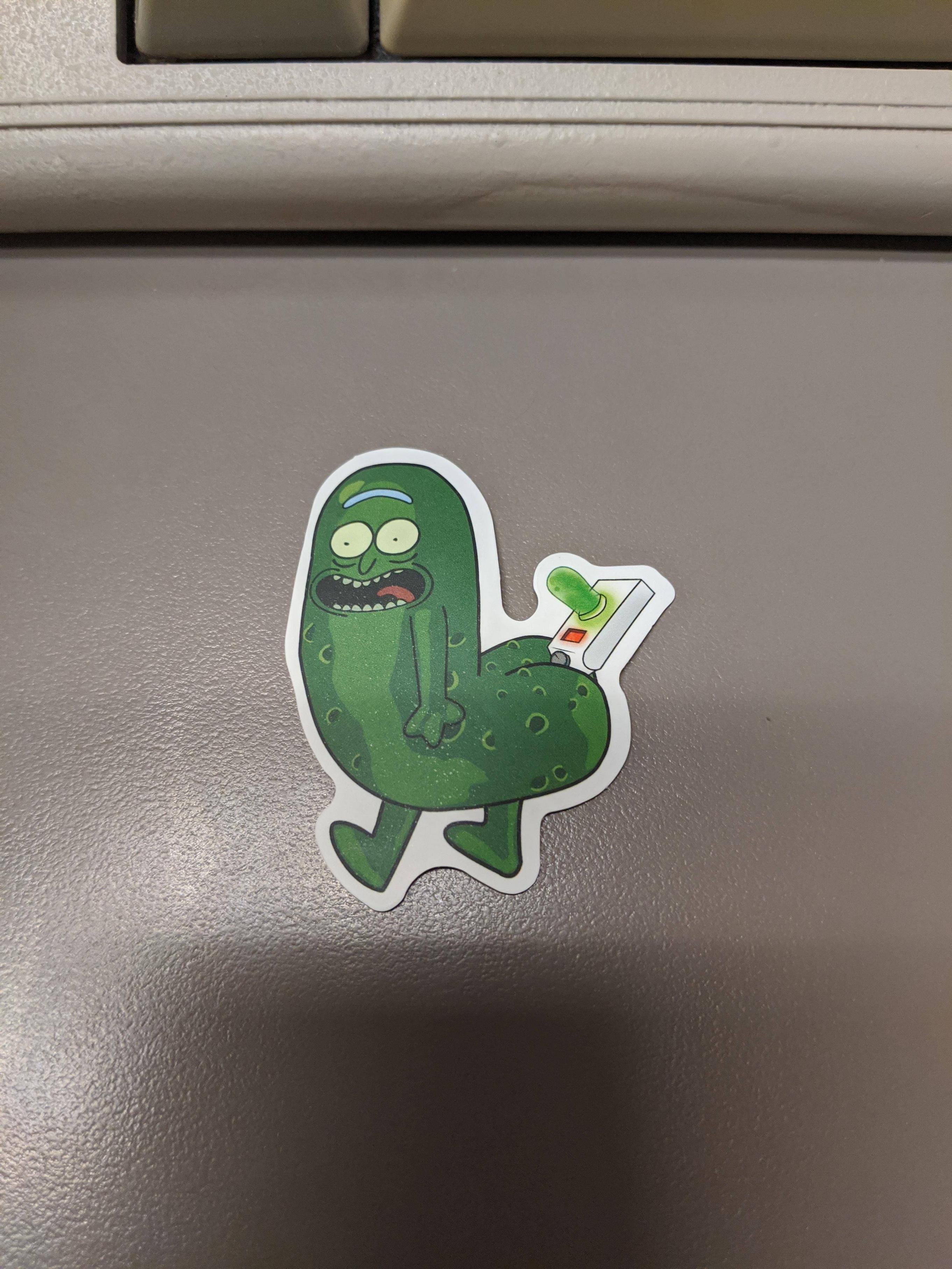 Bought some stickers and got Dickbutt Pickle Rick. | Scrolller