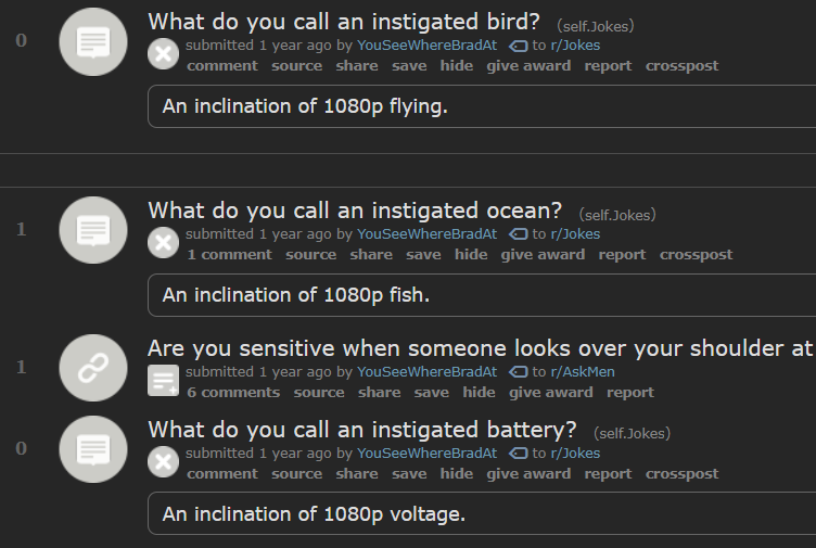 Brad has got jokes | Scrolller