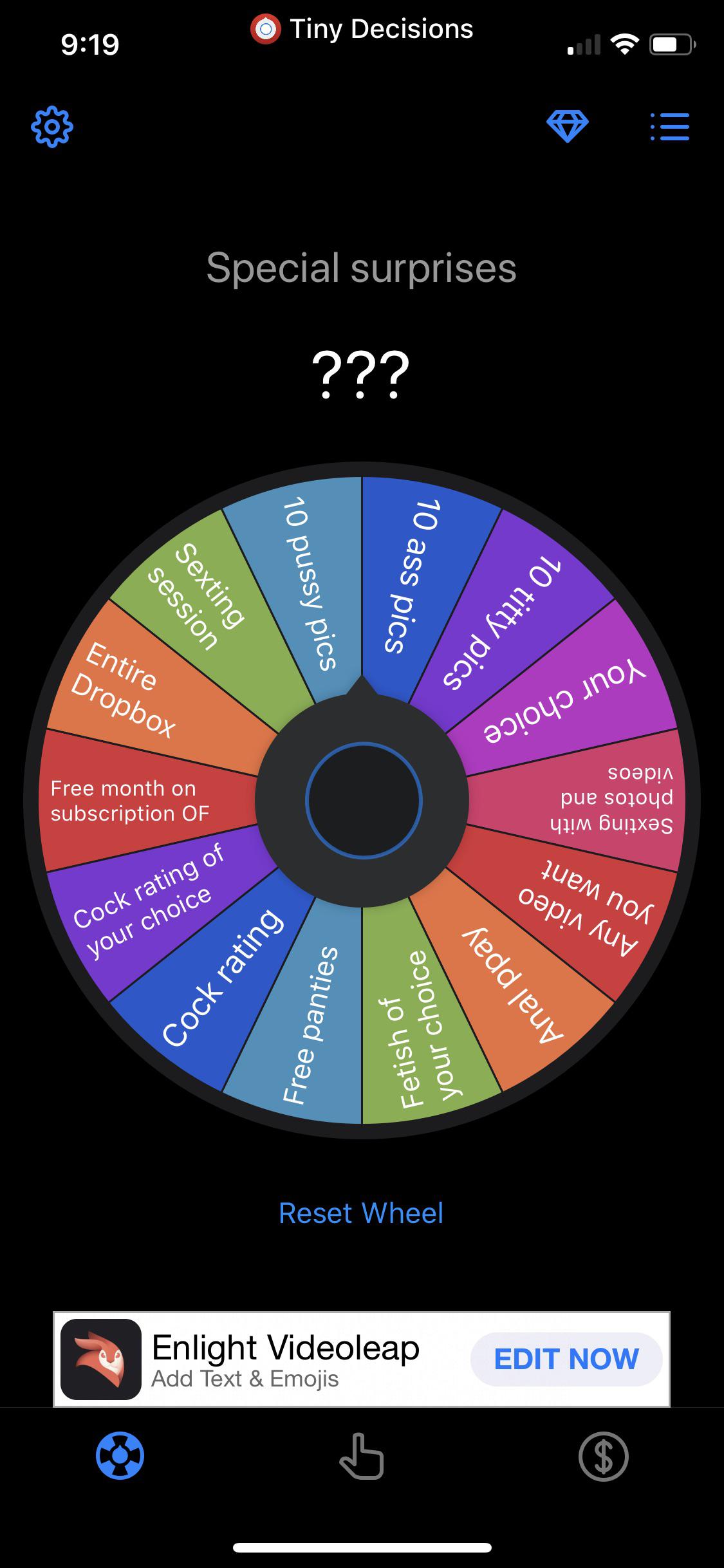BRAND NEW WHEEL!! Today is Saturday surprises! If you buy 2 wheel spins for $15 you will get A ...
