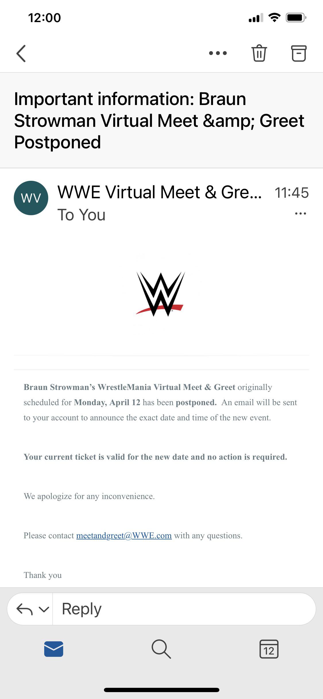 Braun Strowman meet and greet disappointment... hopefully everything is ok but this sucks ...