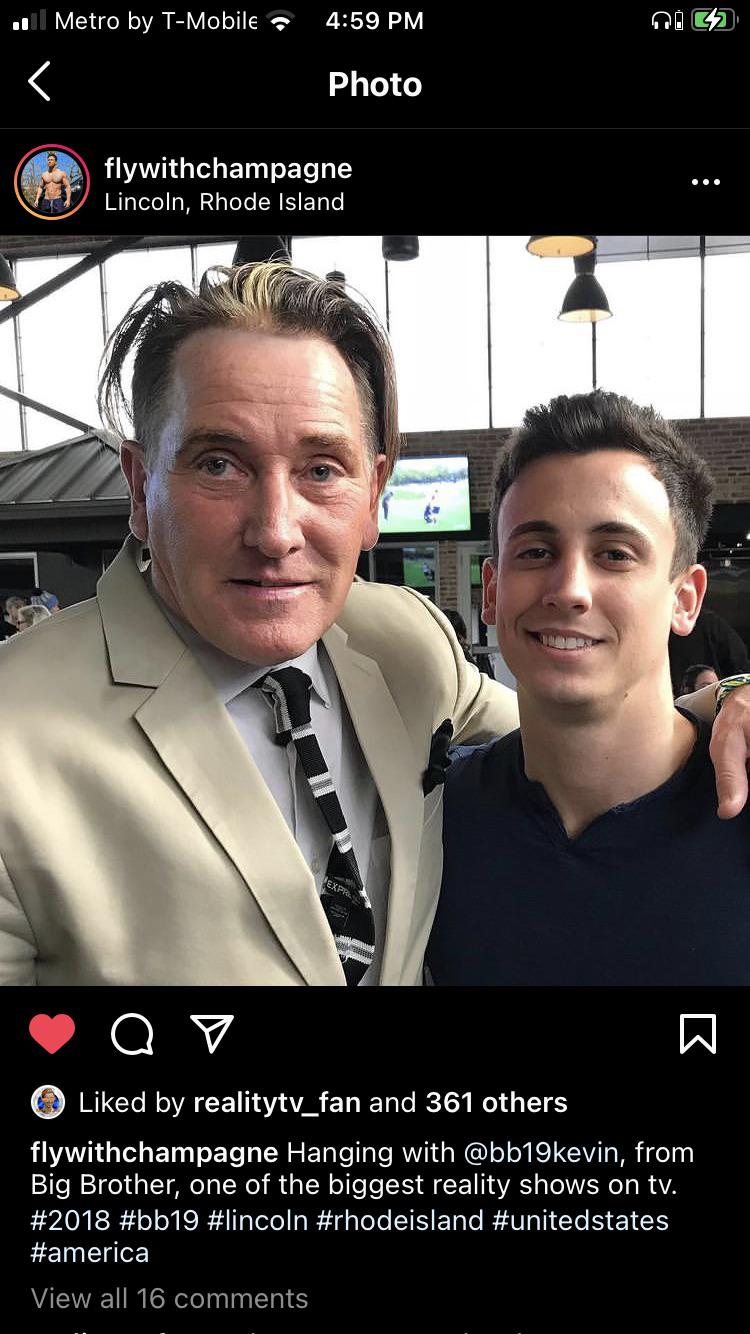 Brent hanging out with BB19 Kevin. | Scrolller