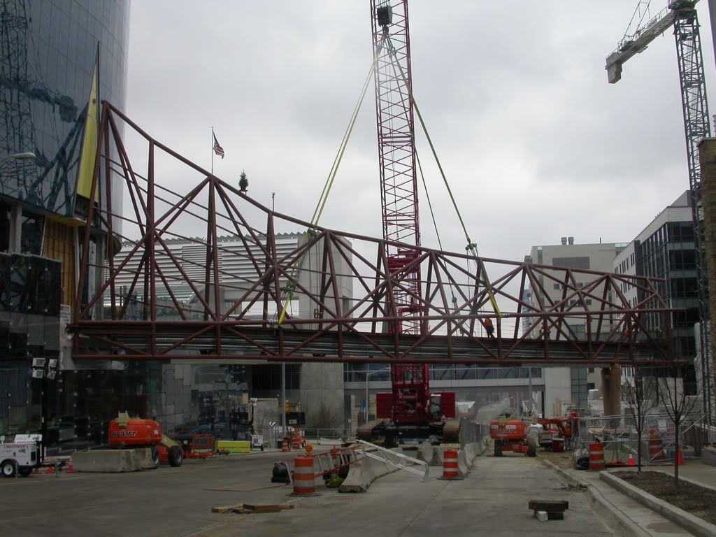 Bridge Erection on a Hospital in Michigan (MIC) | Scrolller