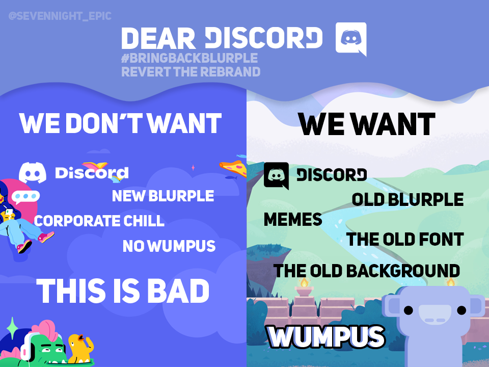 #BringBackBlurple - Seriously, I miss the memes and Wumpuses in the UI :( | Scrolller