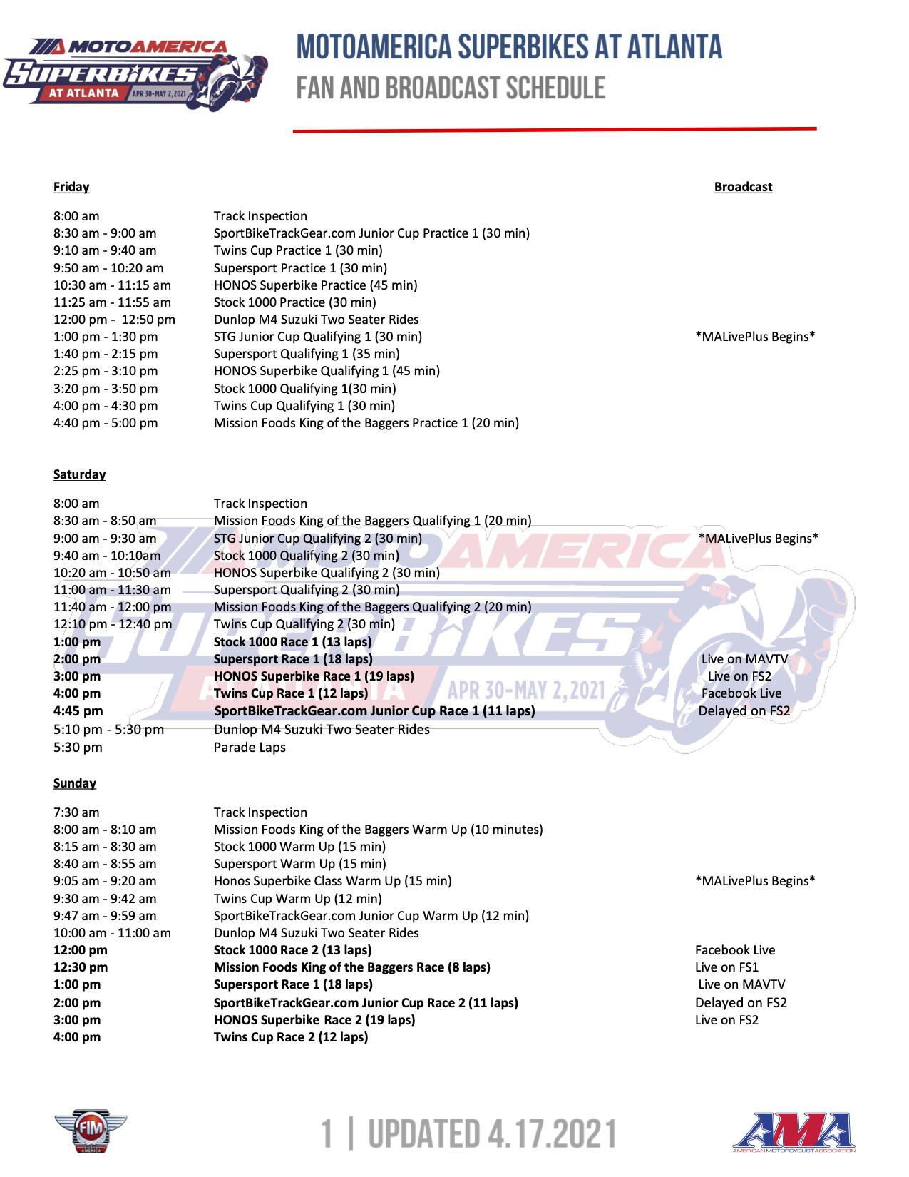 Broadcast schedule for the weekend | Scrolller