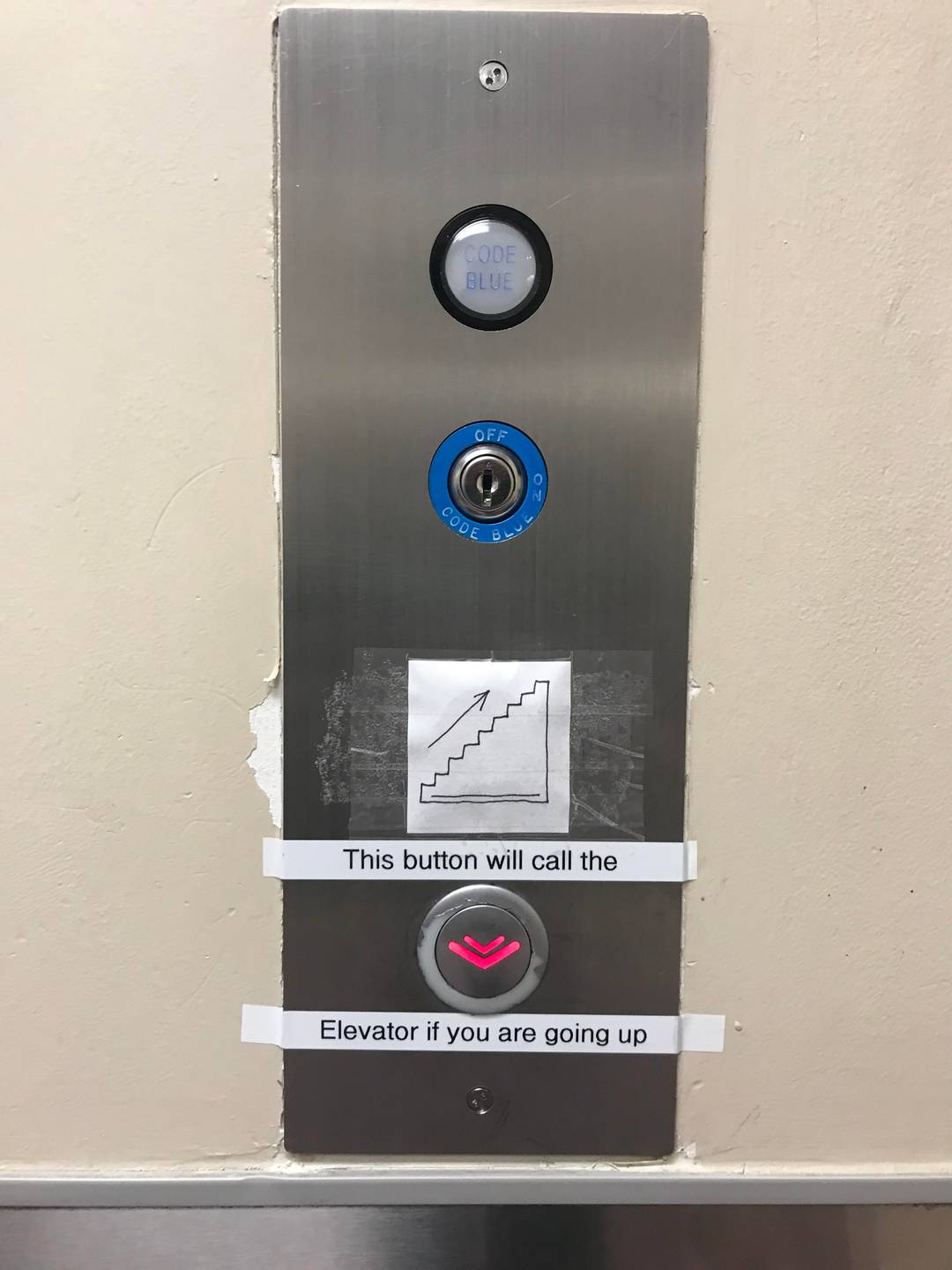 Broken elevator button | Scrolller