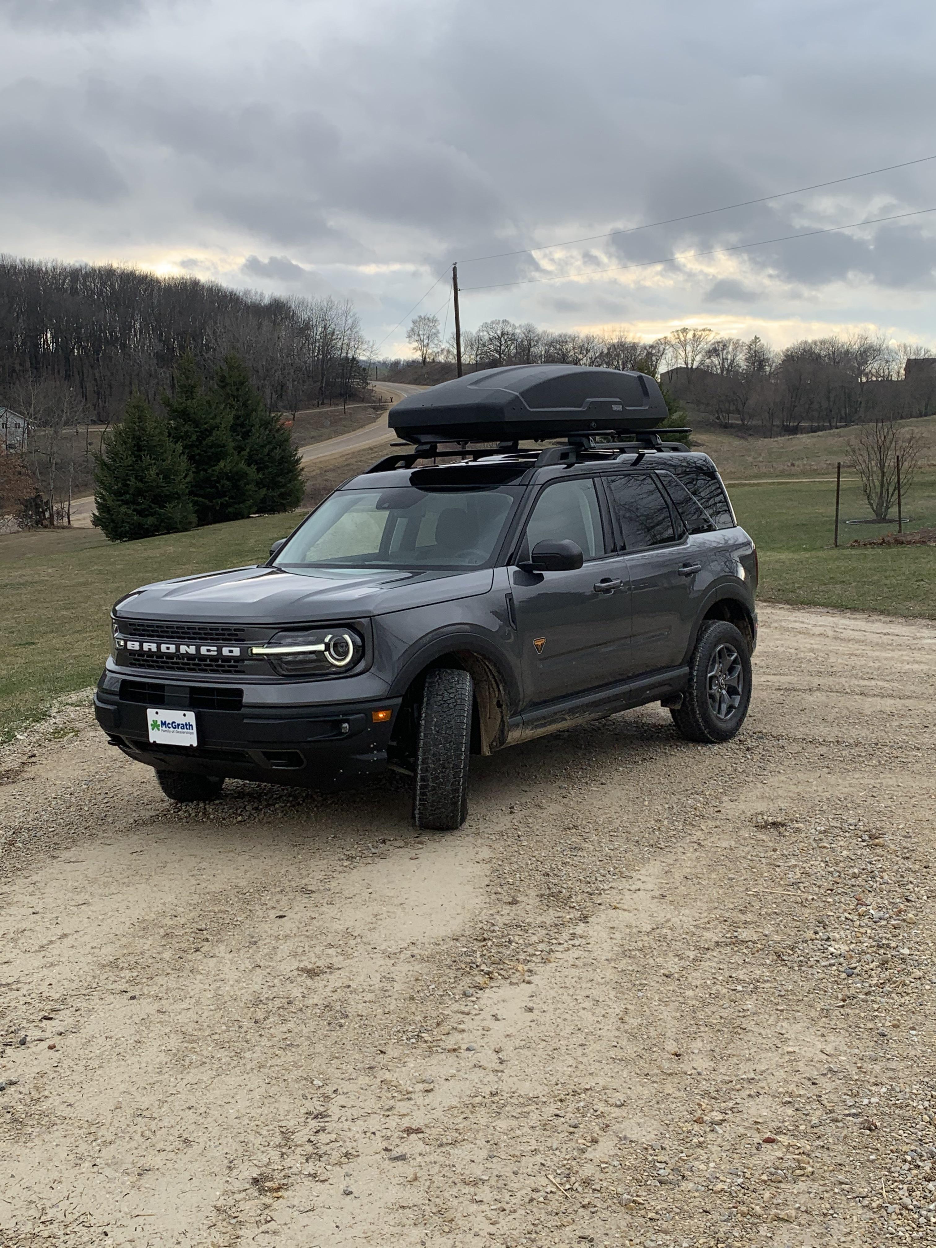 Bronco Sport in the sunset (with a new cargo box) | Scrolller