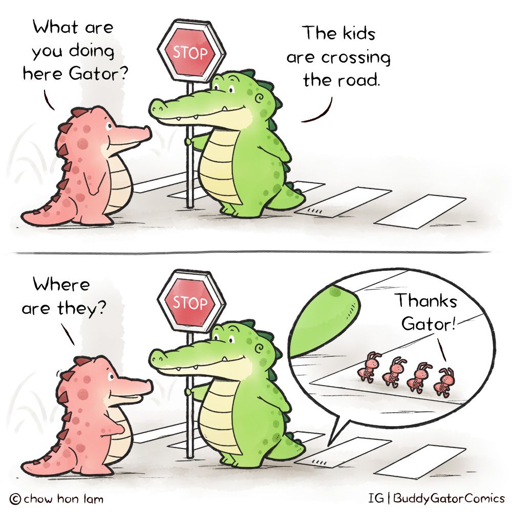 Buddy Gator - Crossing The Road | Scrolller