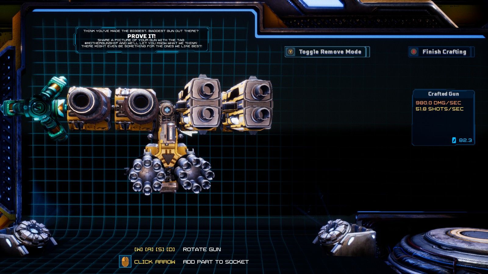 Built a power-stance gun, to assert my dominance over the field. | Scrolller