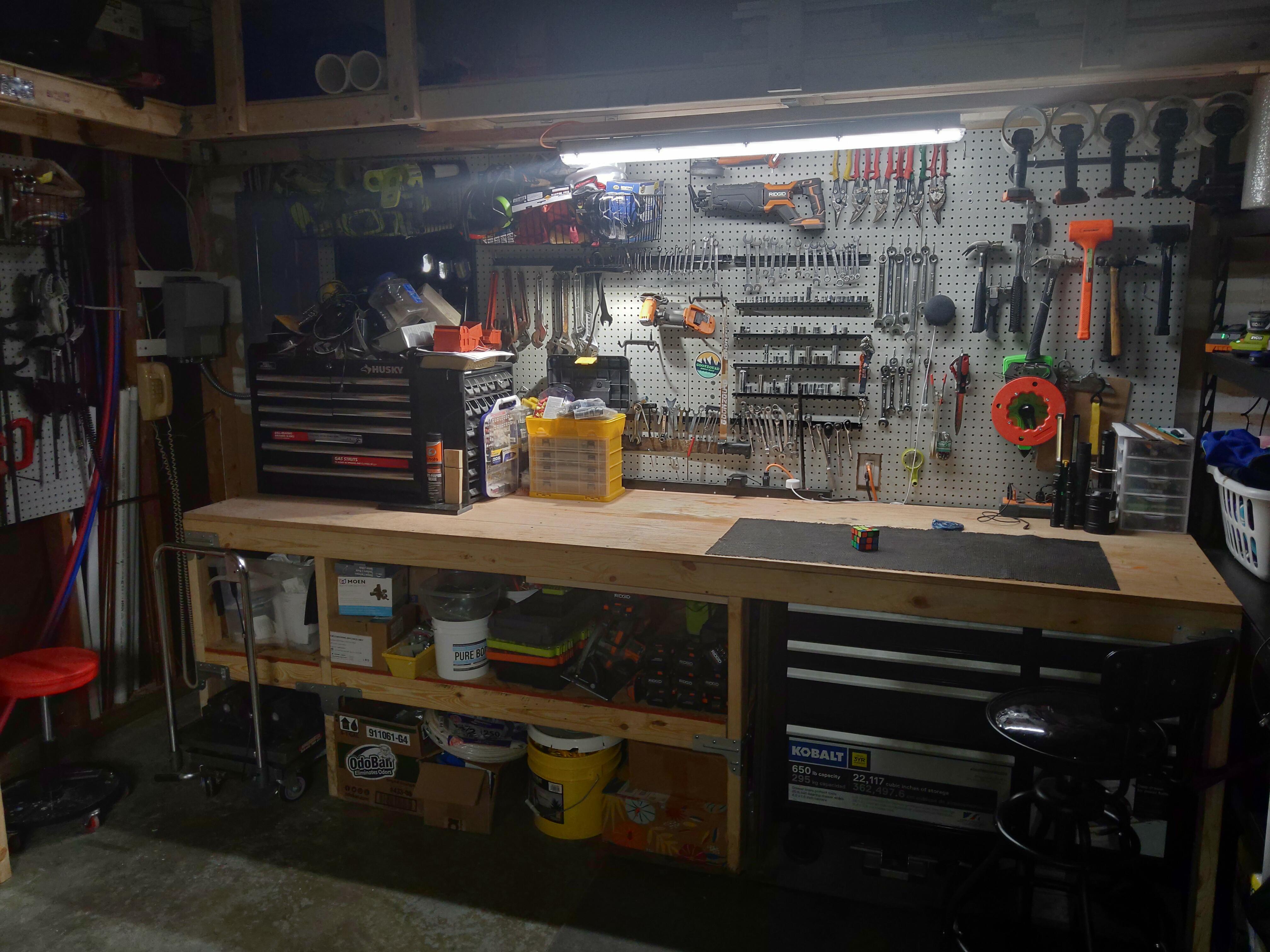 Built shelving and upgraded my workshop. | Scrolller
