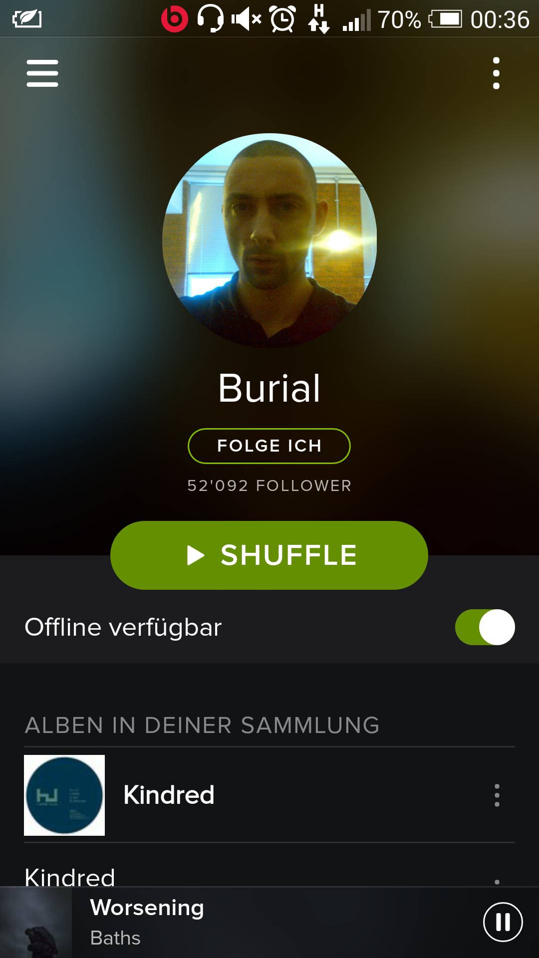 Burial's infamous selfie is now his Spotify artist avi apparently | Scrolller