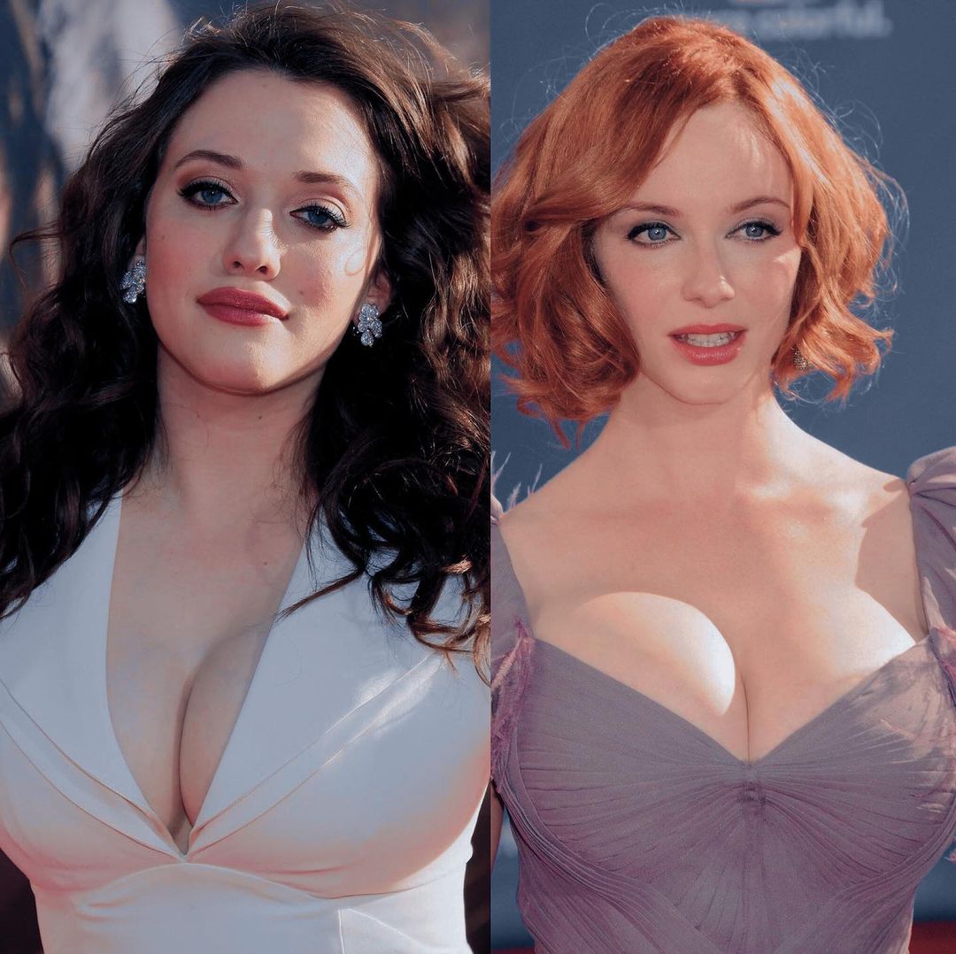 Busty queens-Kat Dennings and Christina Hendricks | Scrolller