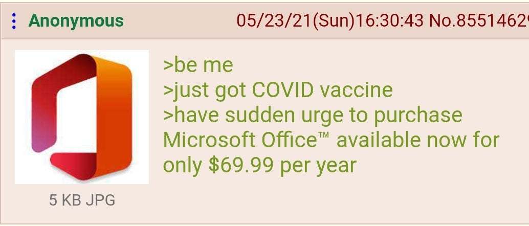 But Microsoft Office for only 69.99 per year! (Rule) | Scrolller