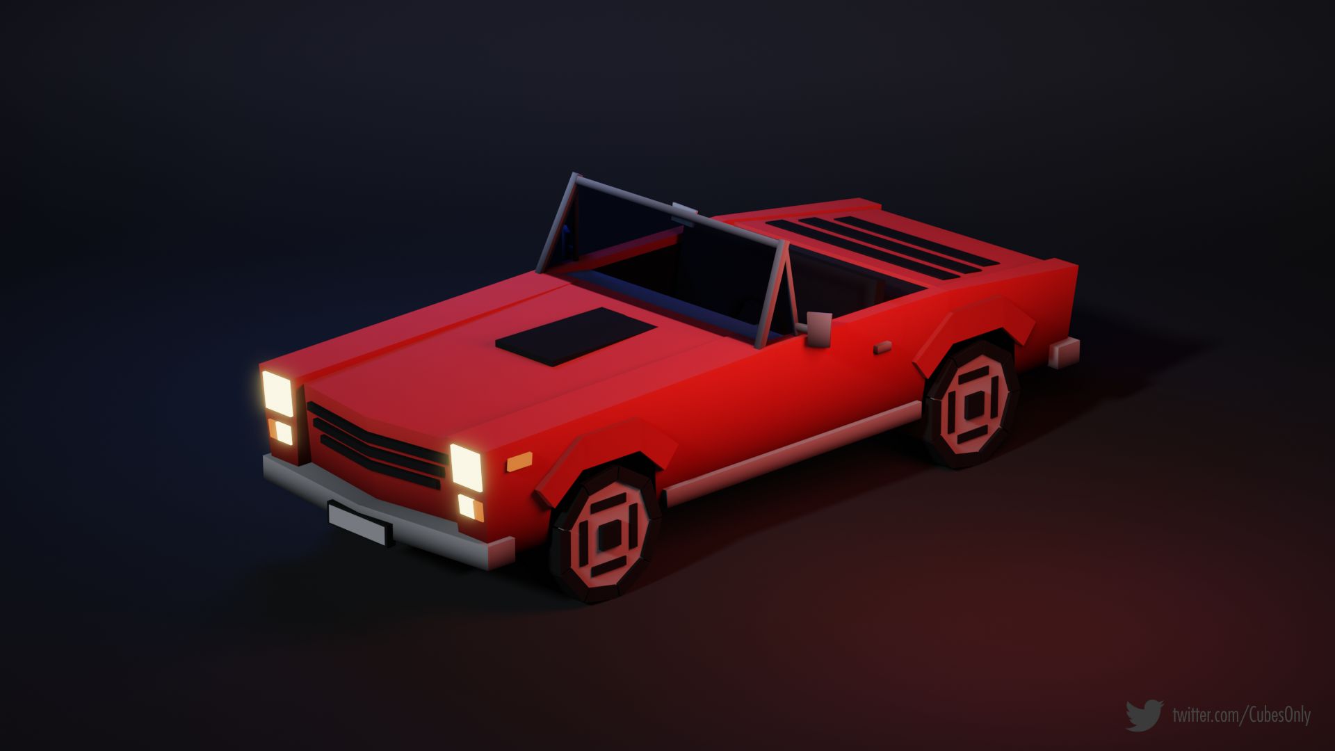 Cabrio made only out of cubes | Scrolller