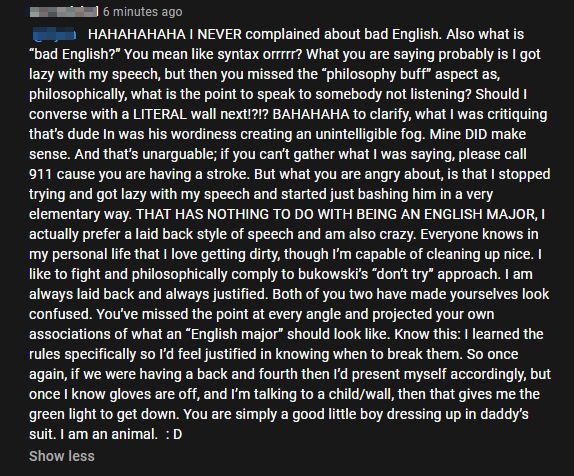 Called out the English major for bad English grammar | Scrolller