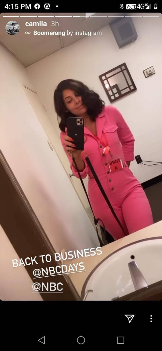 Camila is back on set | Scrolller