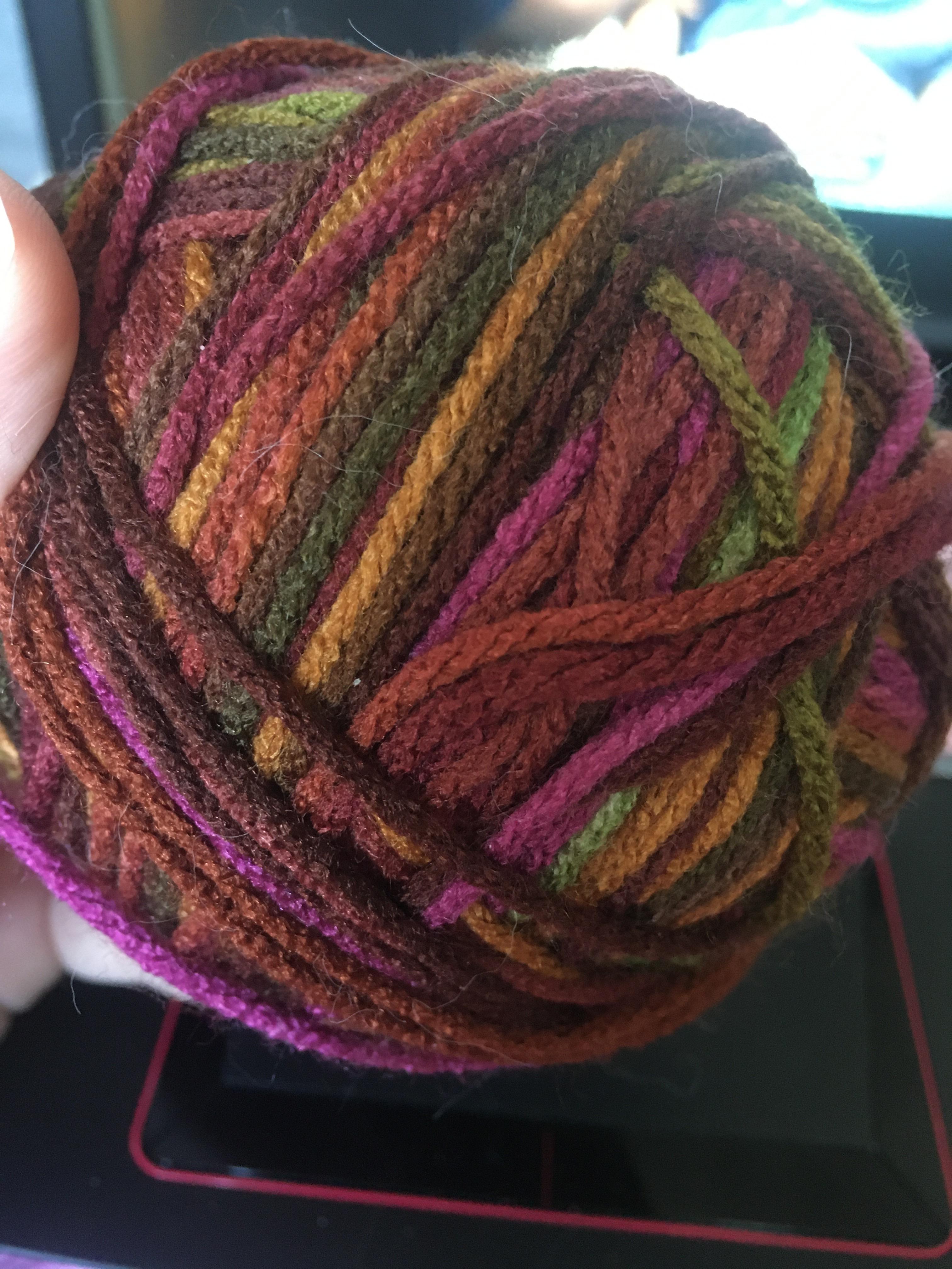 Can anyone identify this yarn? I got it in a bag from goodwill, it looks to be about a DK weight ...