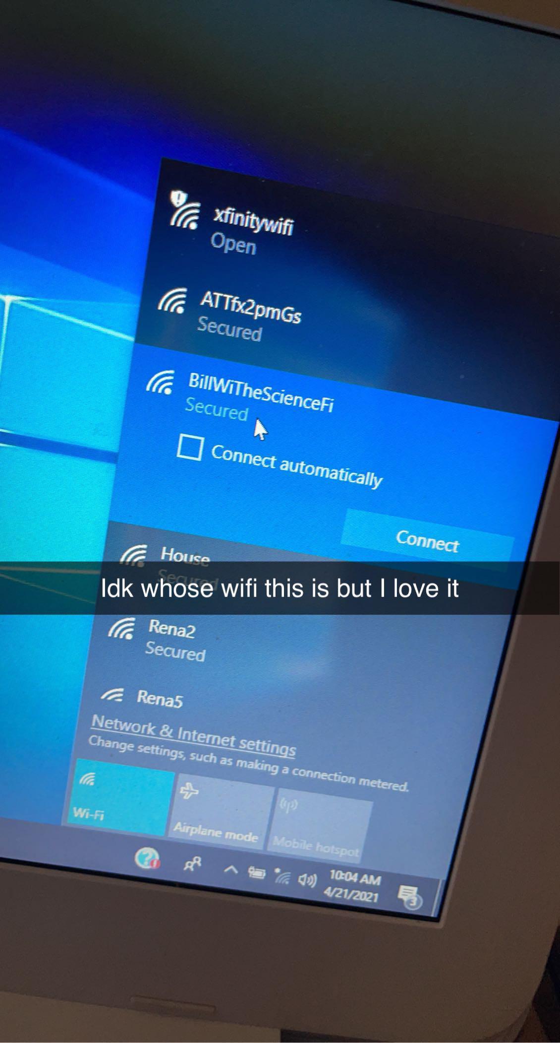 Can we appreciate this wifi name? | Scrolller