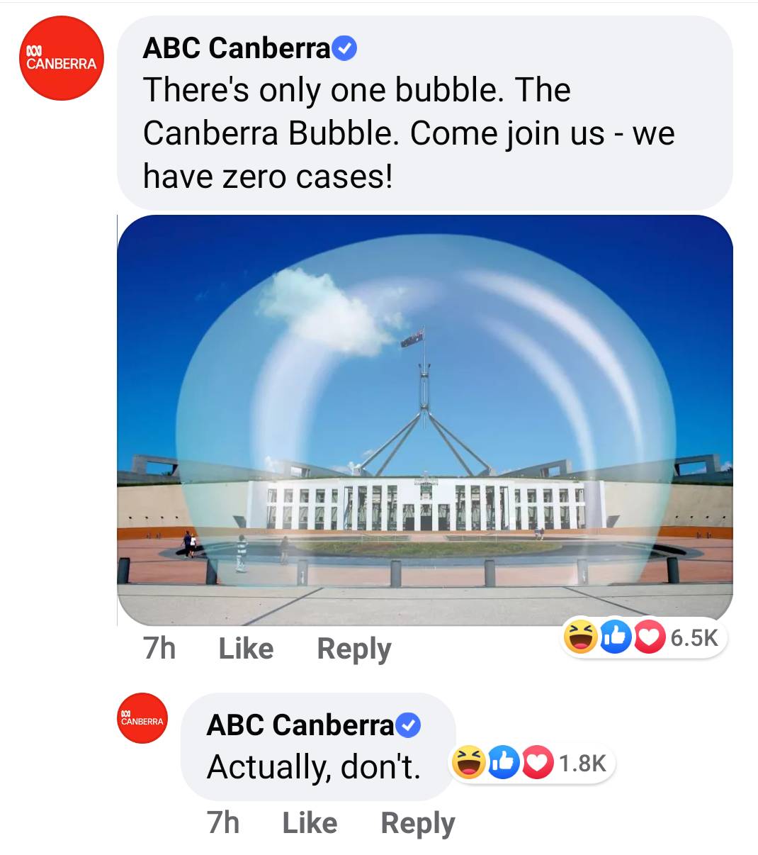 Canberra bubble | Scrolller
