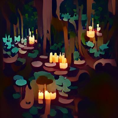 Candlelit forest | Scrolller