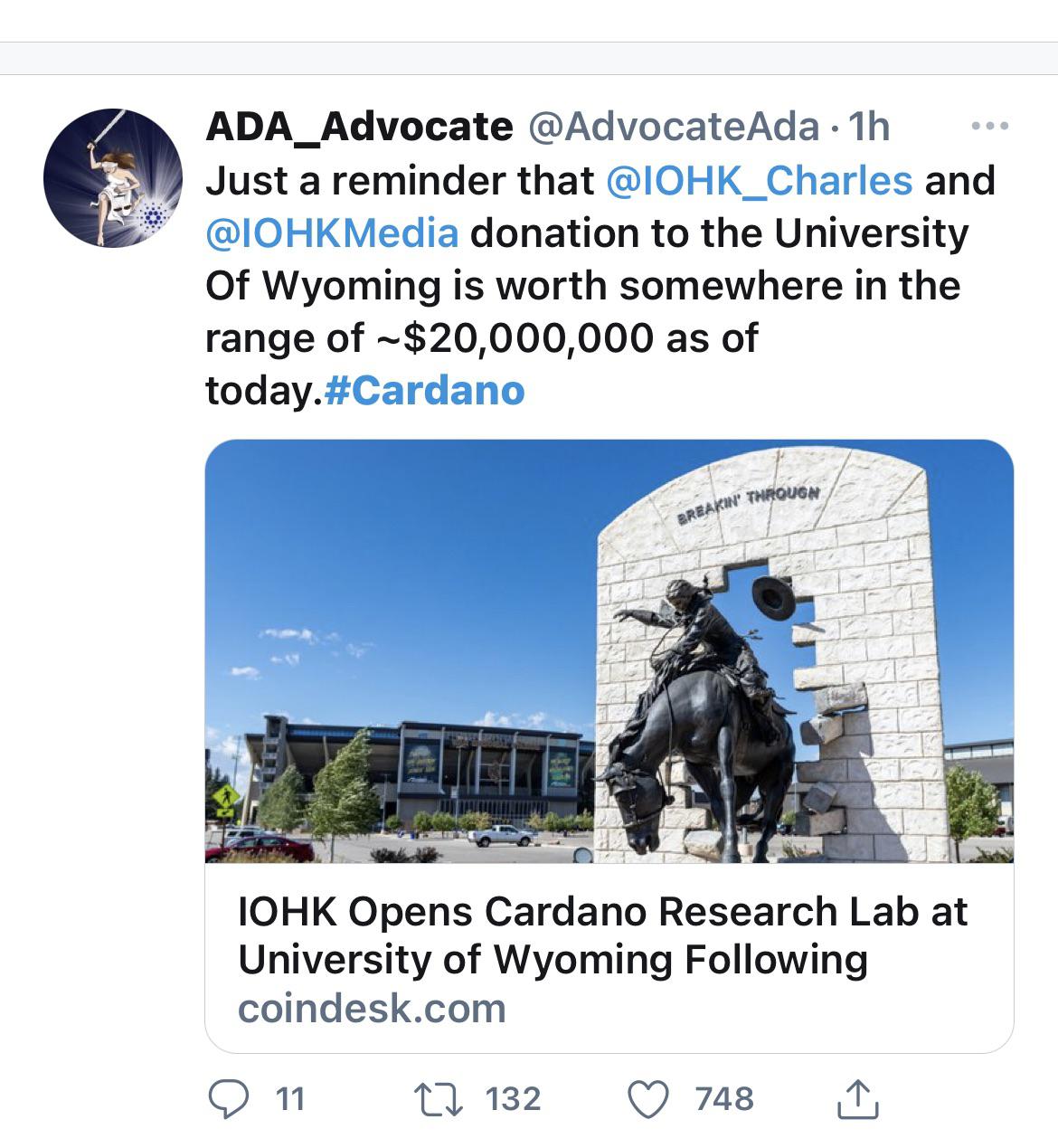 Cardano funding the education and research | Scrolller