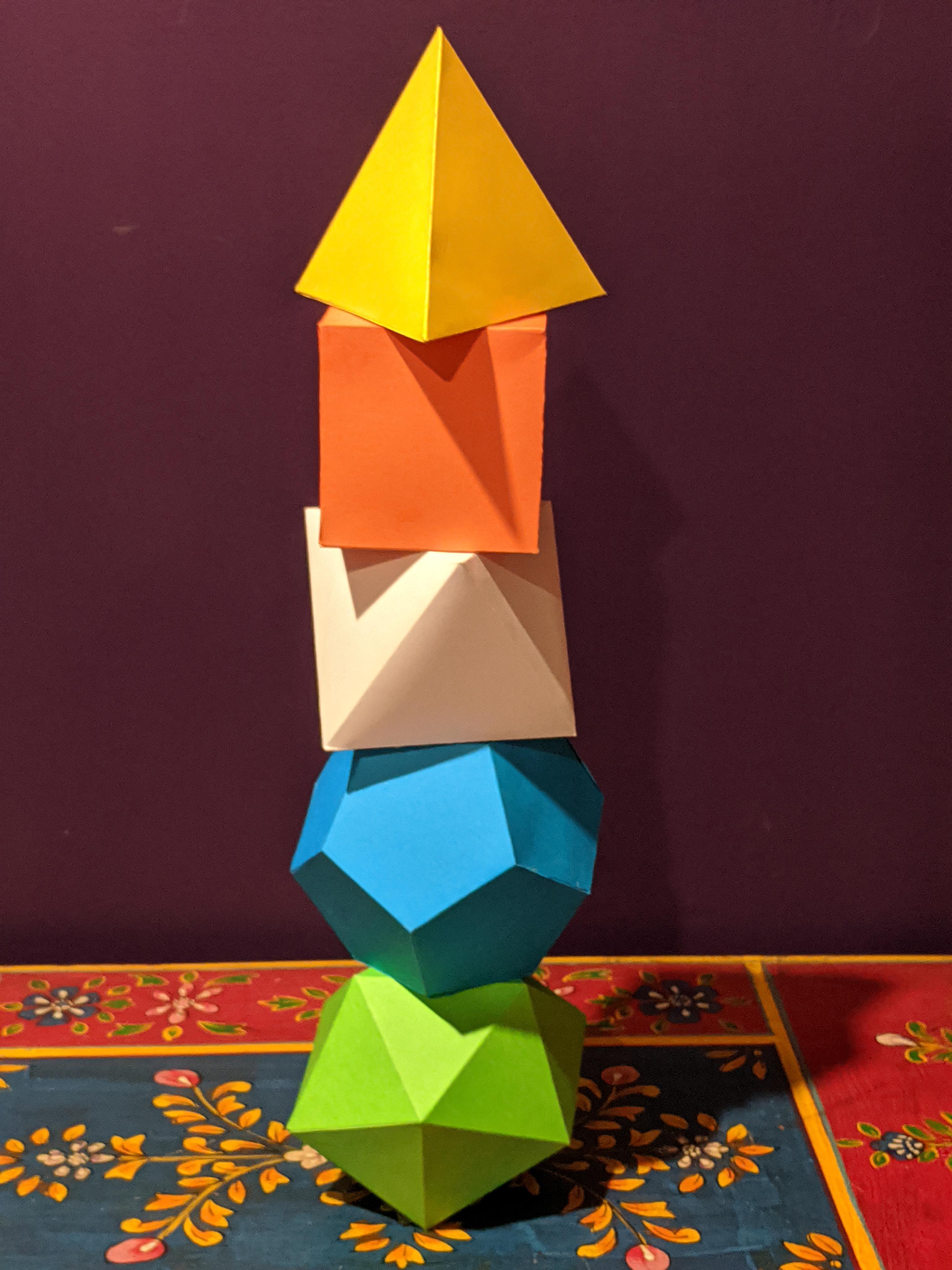 Cardboard Platonic solids | Scrolller