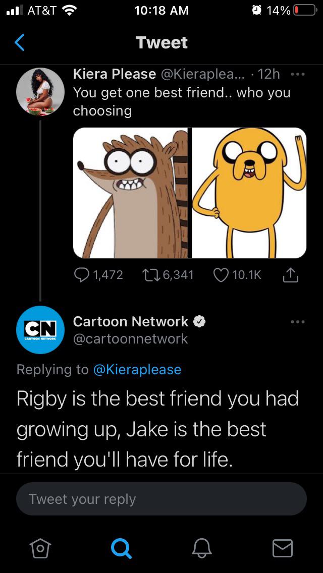 Cartoon Network’s twitter account just lowkey dissed Rigby lol | Scrolller
