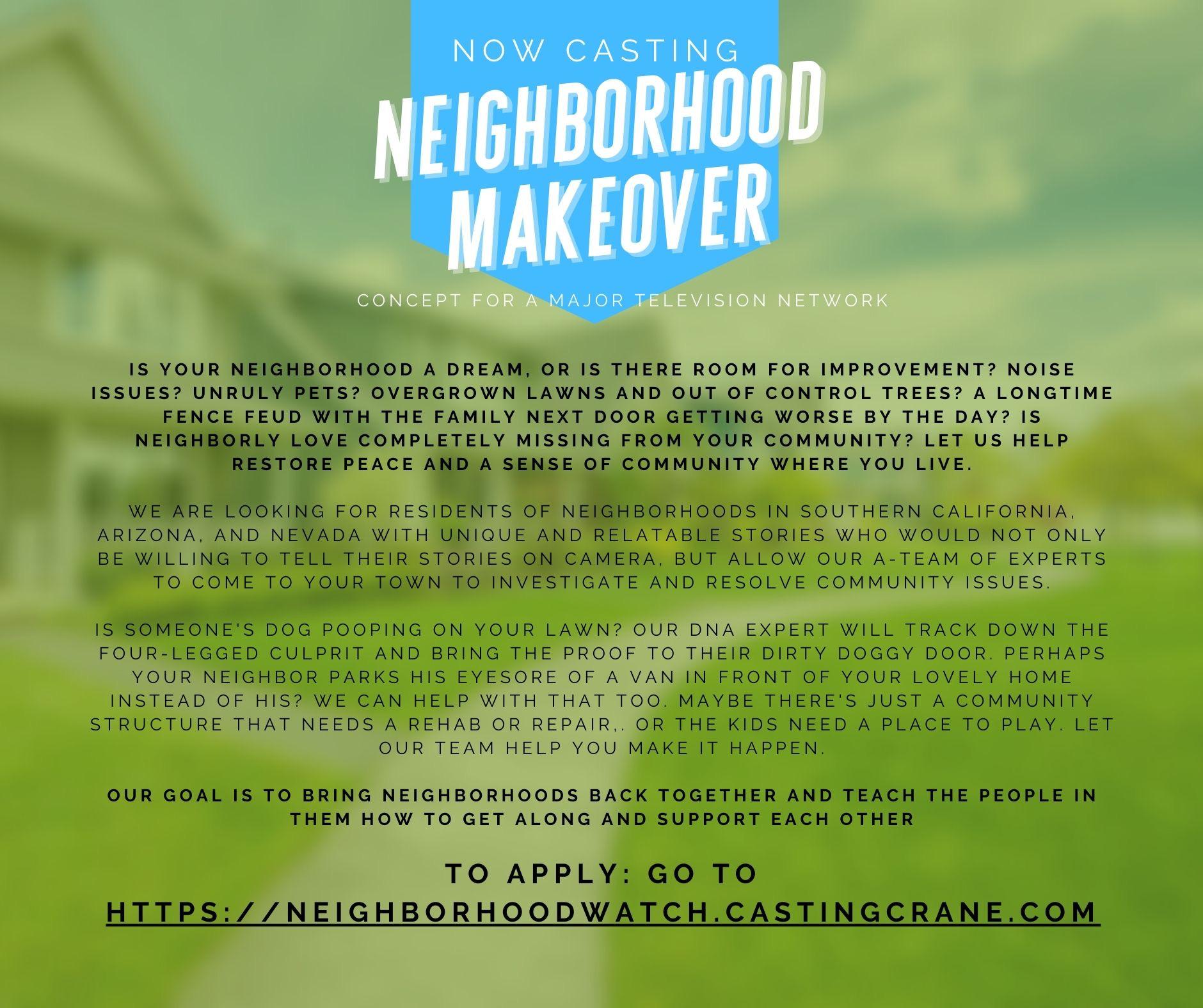 Casting Call For Neighborhood Makeover Show Scrolller casting-call-for-neighborhood-makeover-show-scrolller