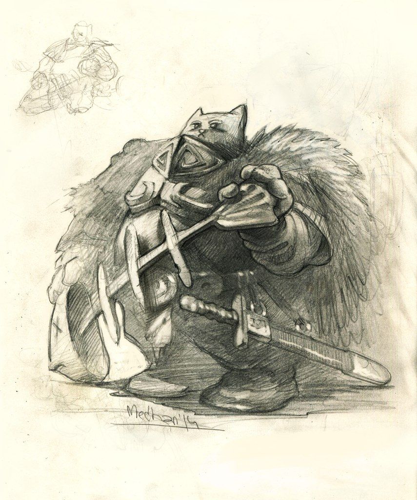 Cat Warrior, Me, Pencil, 2014. | Scrolller