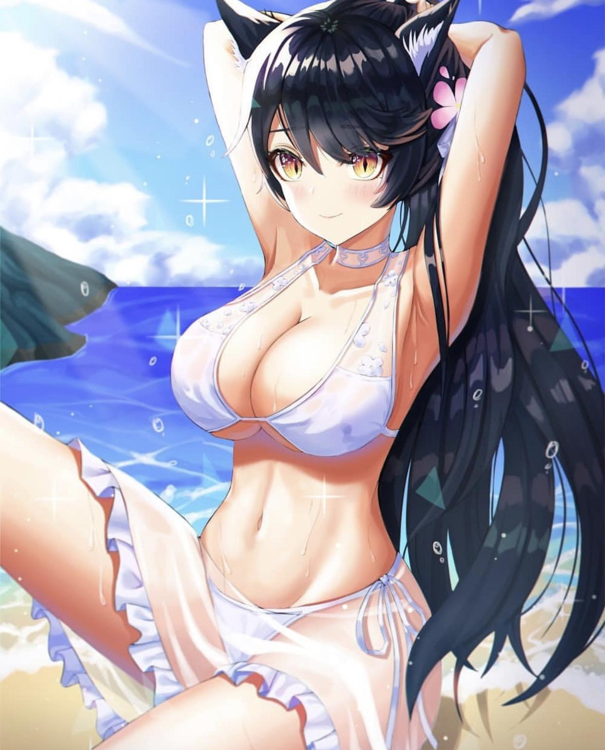 Catgirl in a swimsuit🥰 | Scrolller