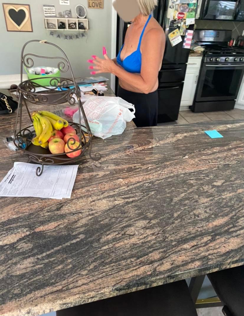 Caught my (REAL) mom before she went to tan on the back deck. I didn’t ... Caught my (REAL) mom before she went to tan on the back deck. I didn’t ...