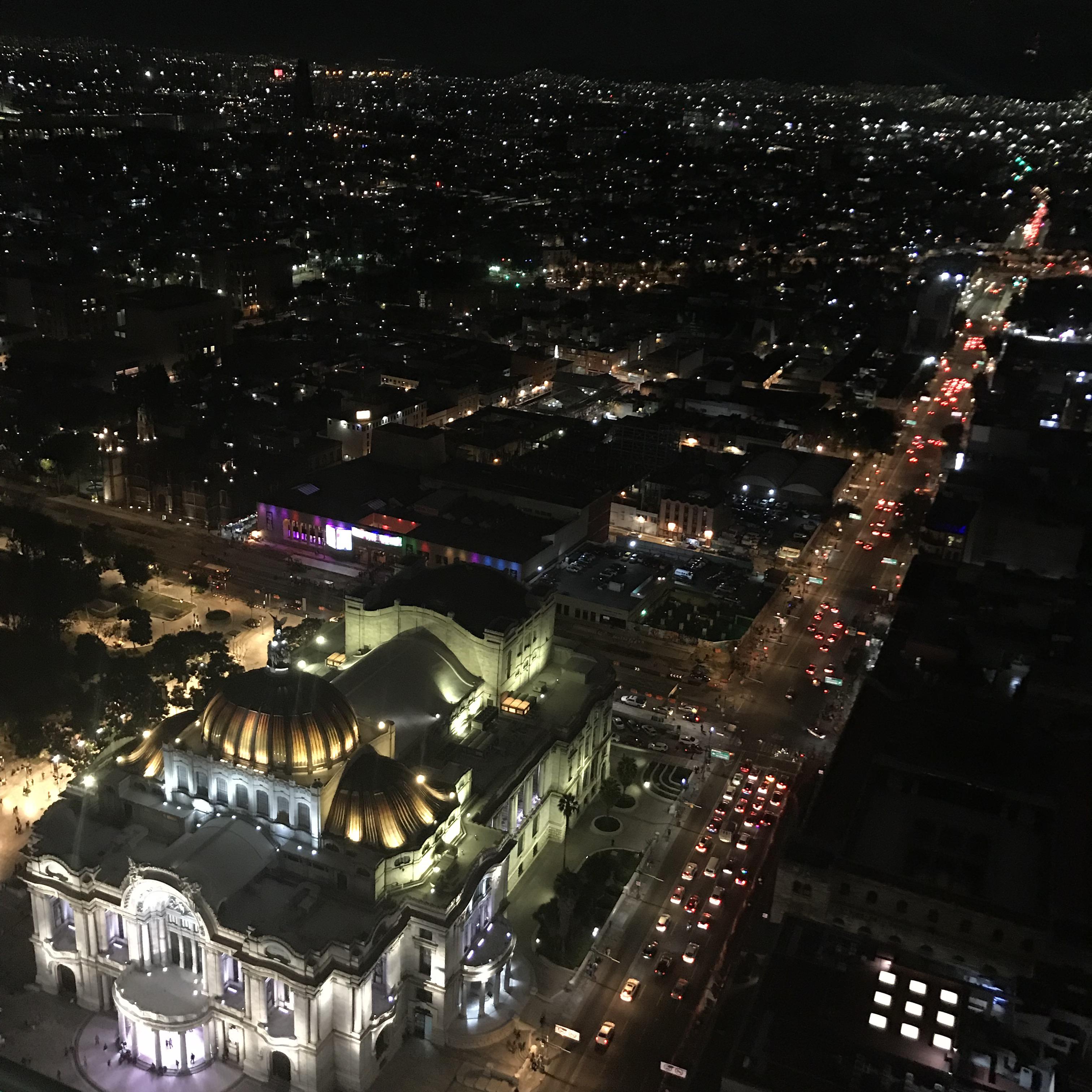 CDMX from La Torre Latinoamericana at Night | Scrolller