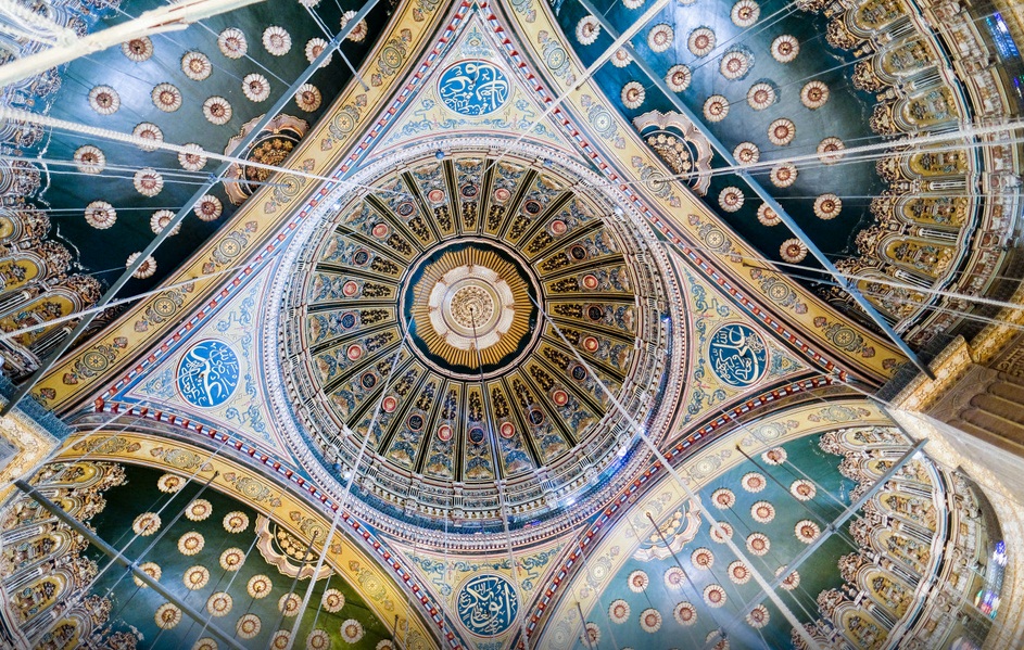 Ceiling Mohammed Ali Mosque, Cairo, Egypt. | Scrolller