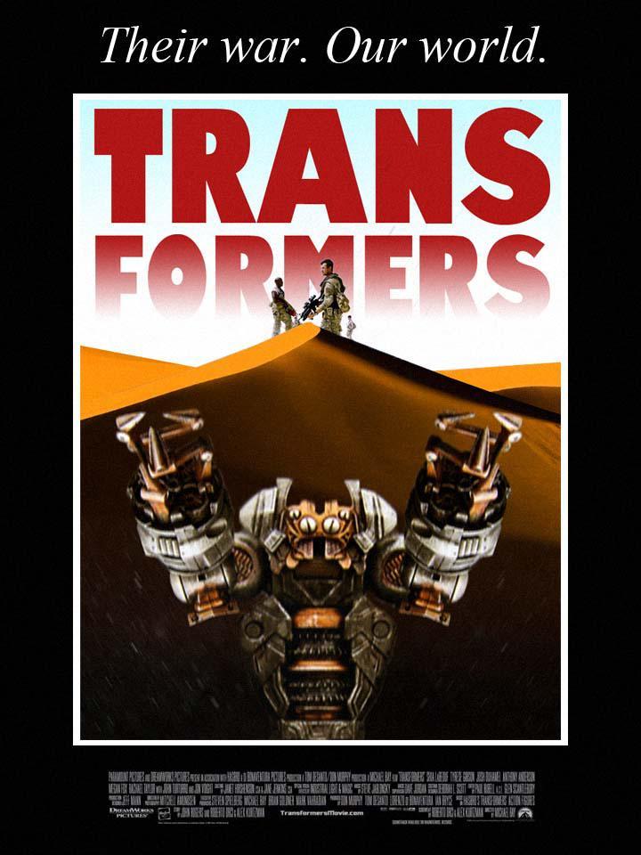 Celebrating 14 years of the first live-action Transformers movie, here is a poster I made in the ...