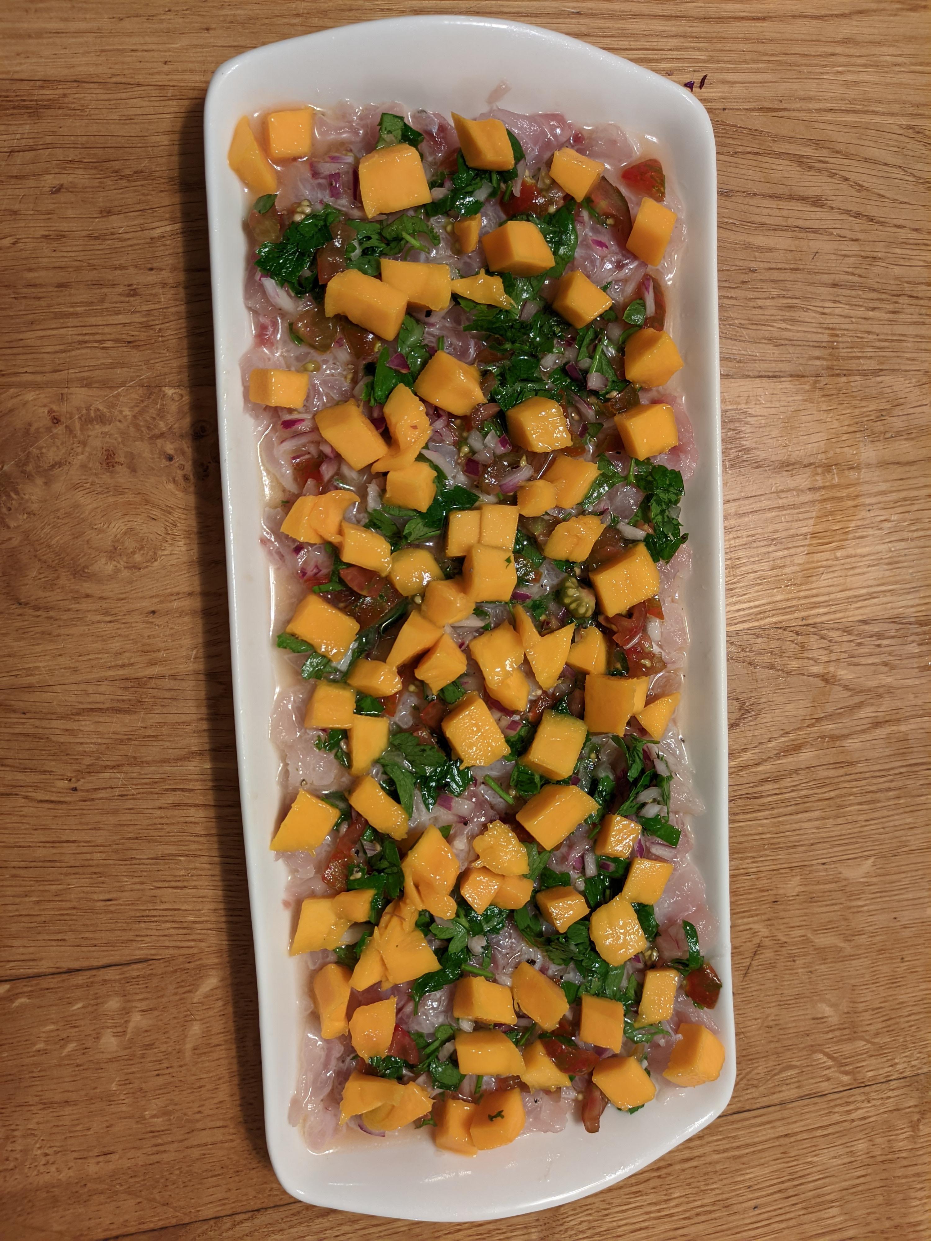 Ceviche with Bass and Mango [OC] | Scrolller