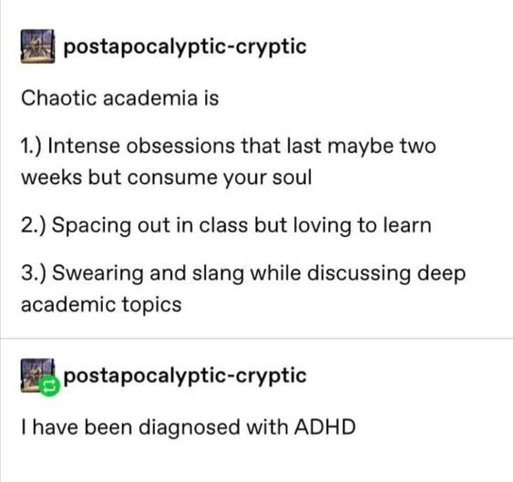 Chaotic Academia | Scrolller