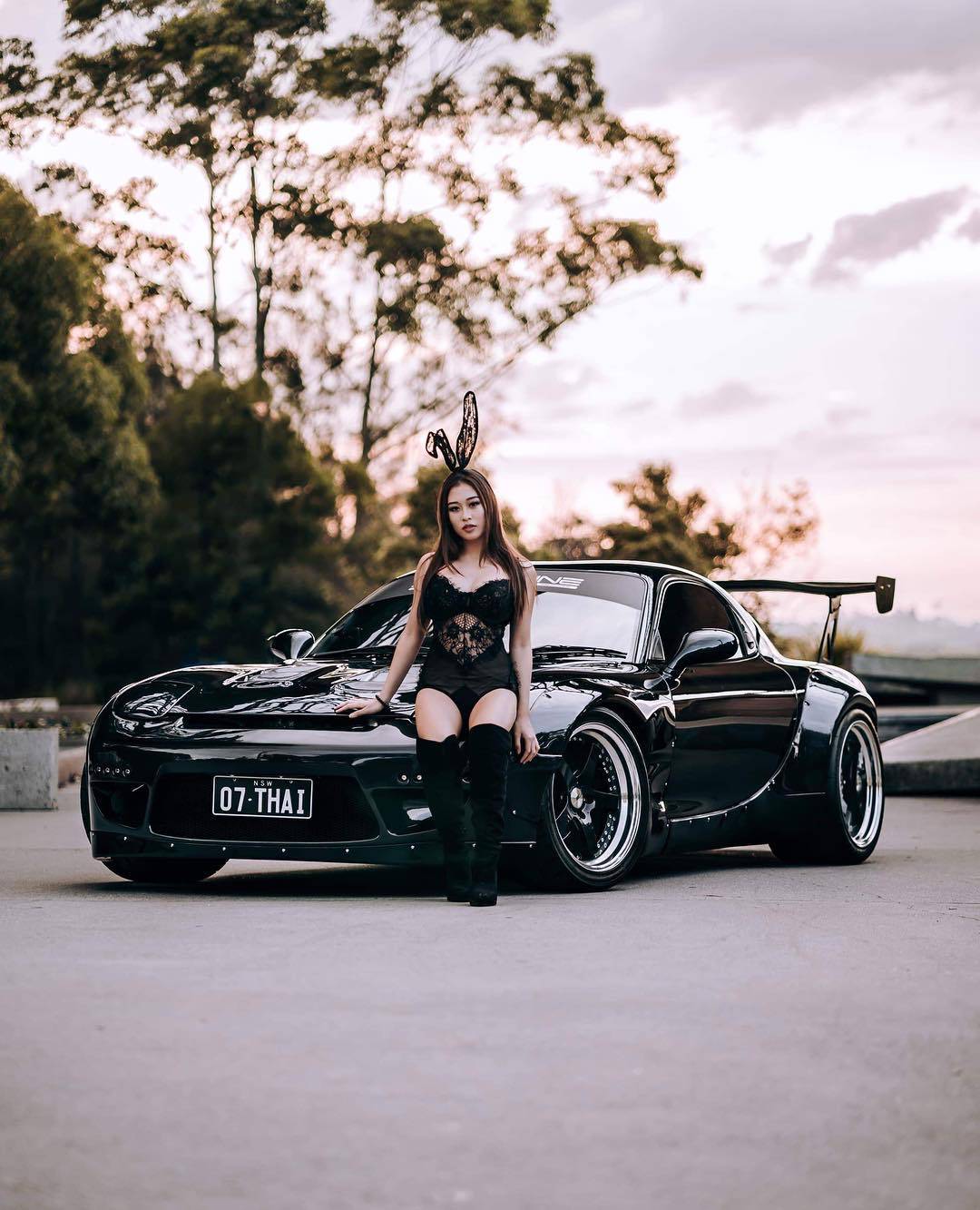 Charmaine and incredible rocketbunny rx7 | Scrolller
