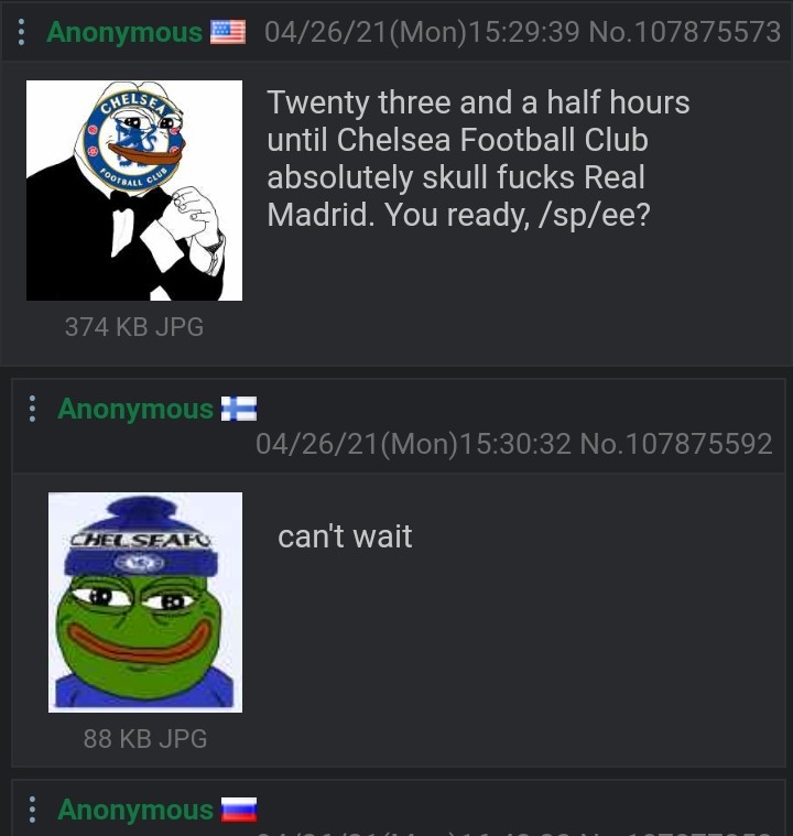 Chealsea fans are optimistic. | Scrolller