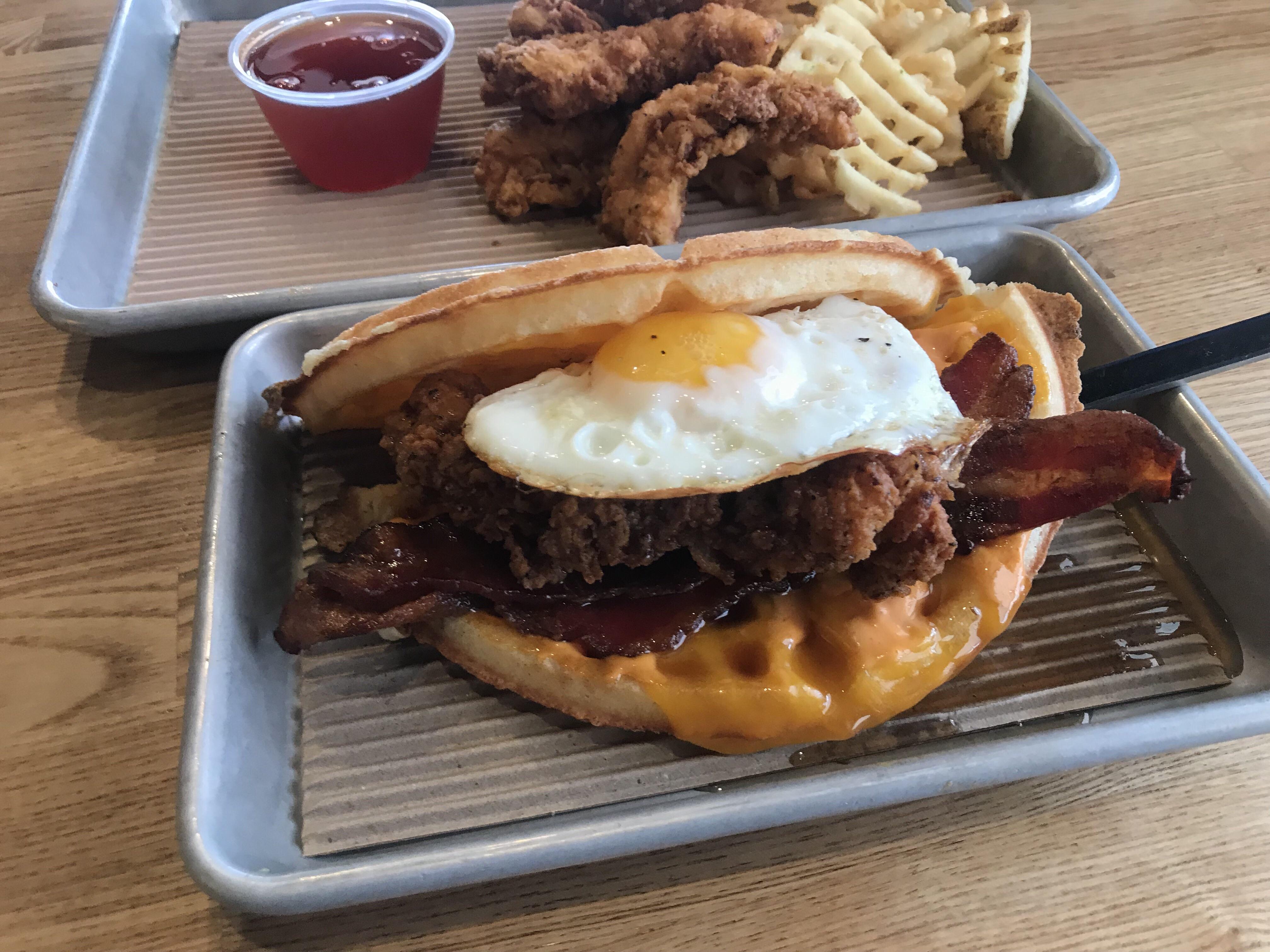 Chicken Waffle Sandwich | Scrolller