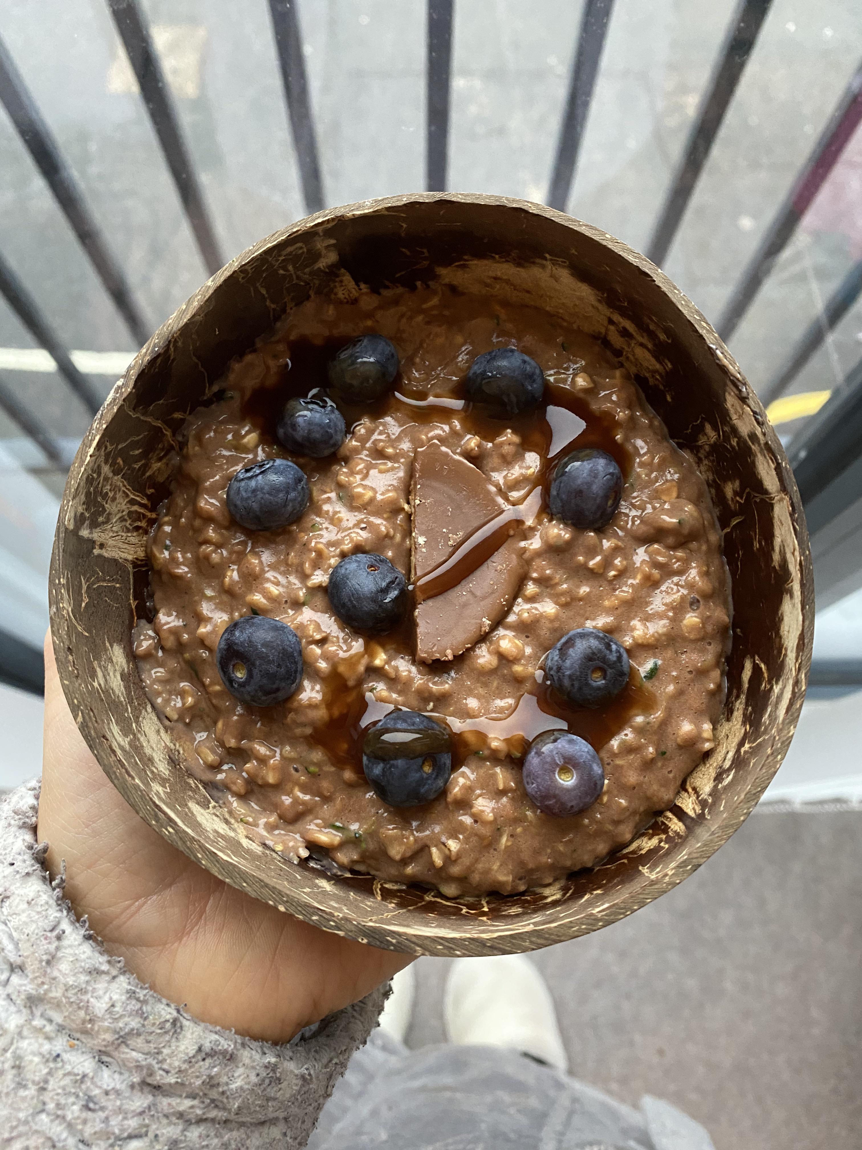 Chocolate Peanut Butter Protein Porridge | Scrolller