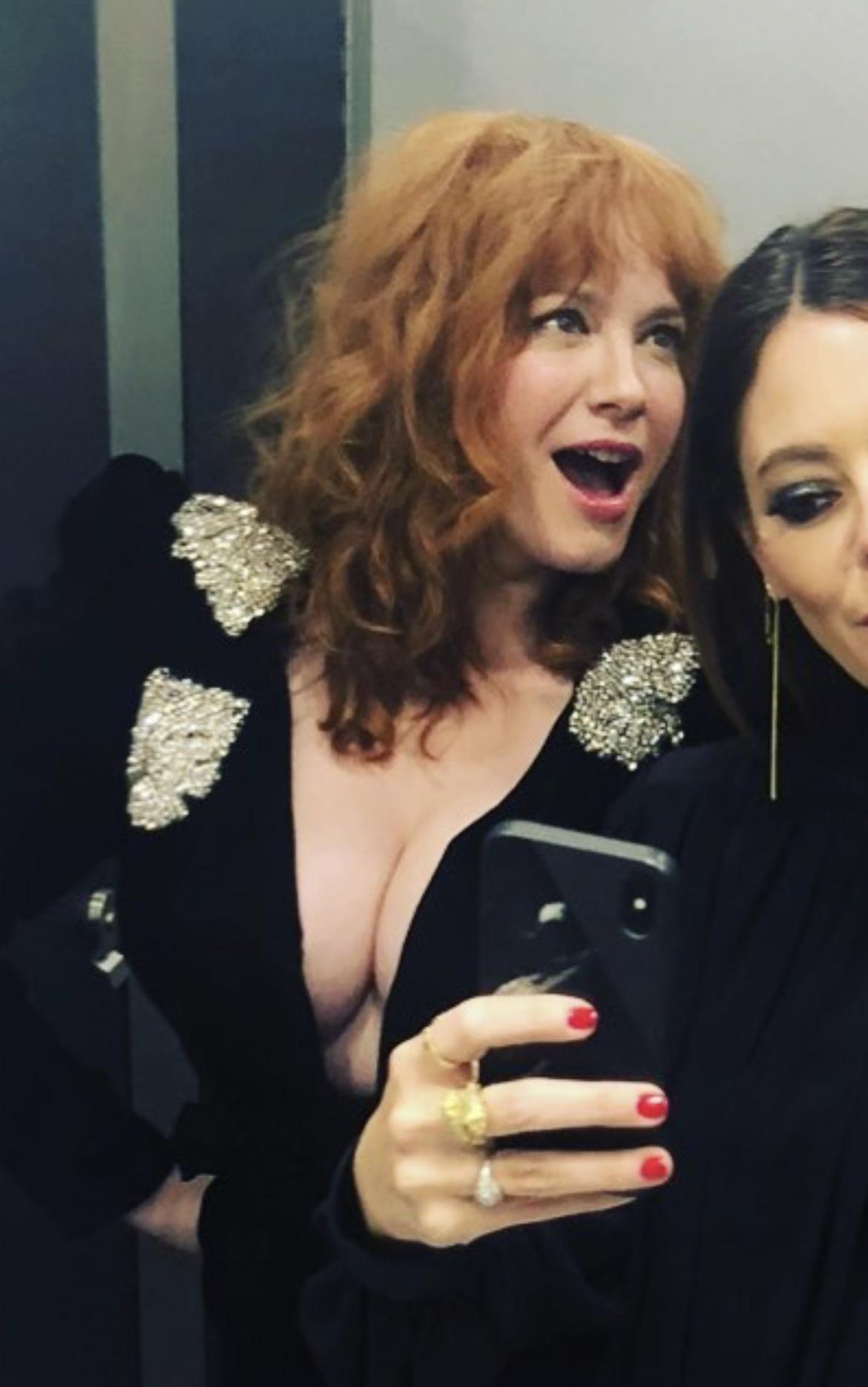 Christina Hendricks hot cleavage | Scrolller