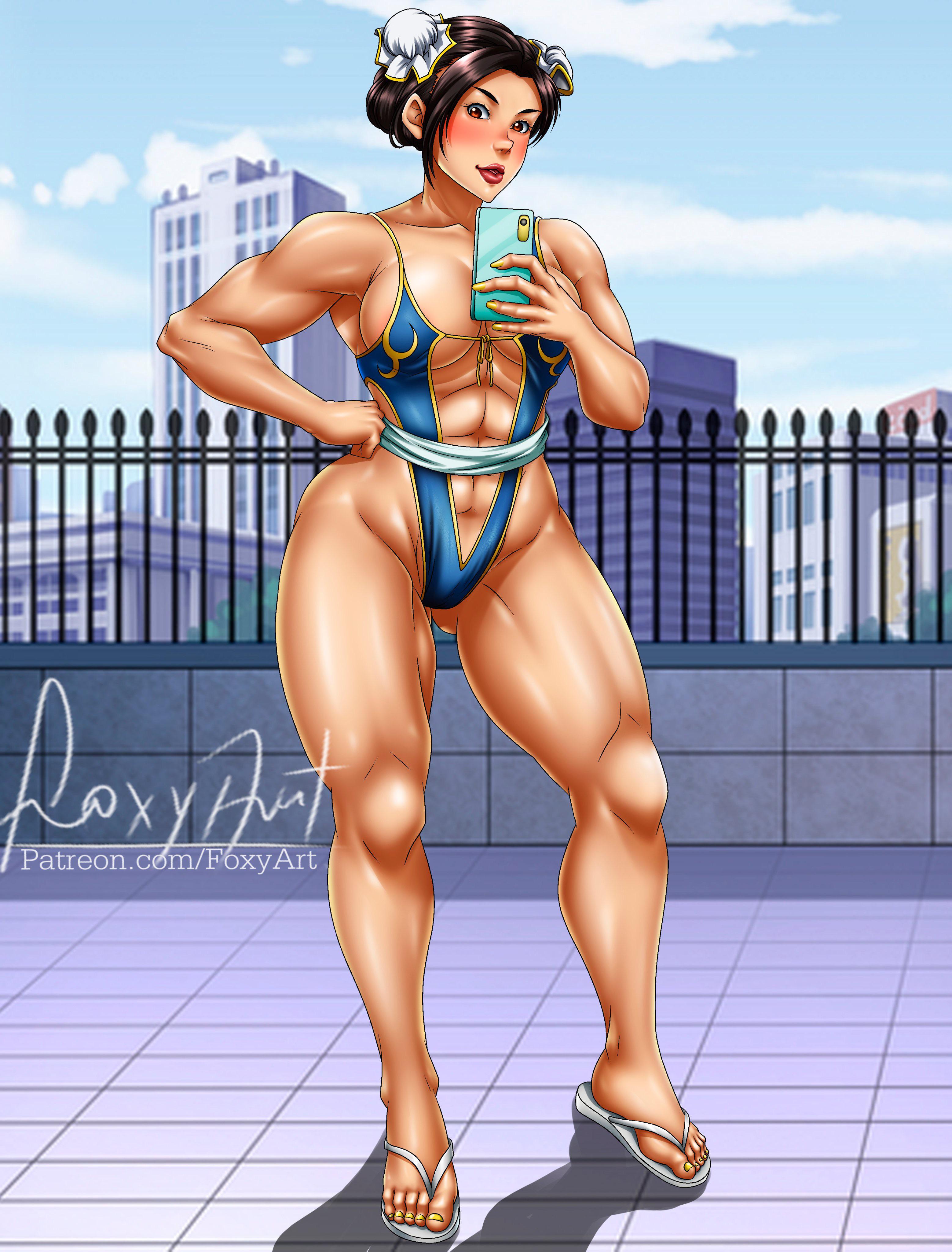Chun-Li: buff and beautiful (FoxyArt) | Scrolller