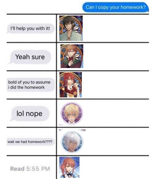 [Cinderella phenomenon] The "Can I copy your homework" alignment featuring the main cast of ...