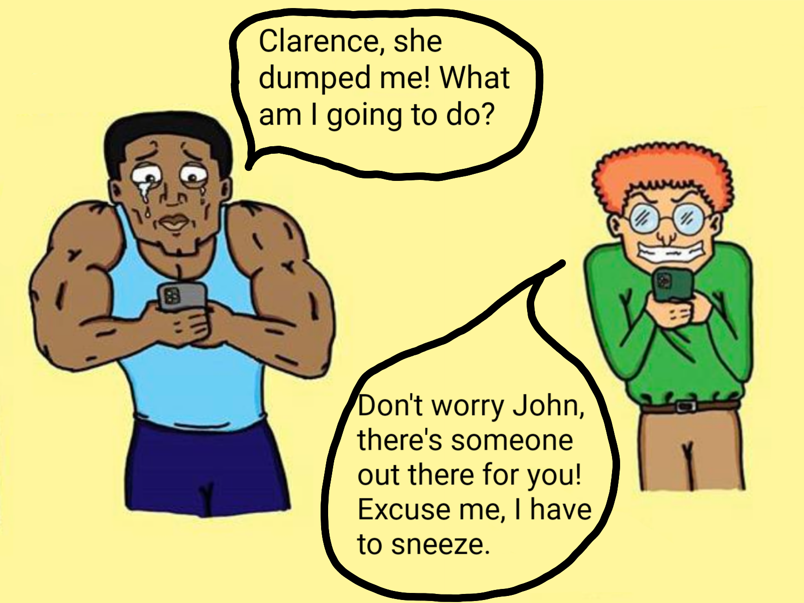Clarence is a very supportive friend | Scrolller