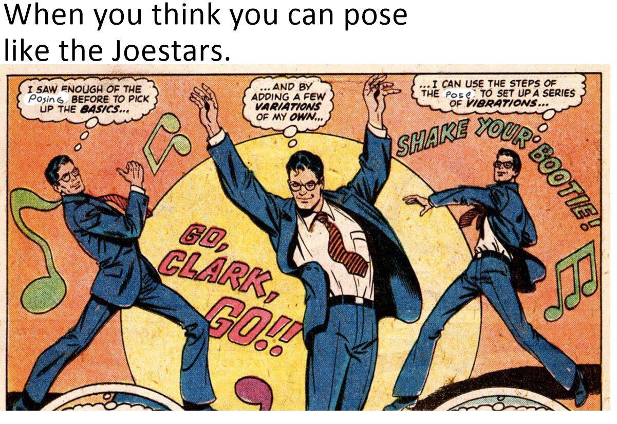 Clark Kent Doeing His Favorite Poses From Jojo Scrolller