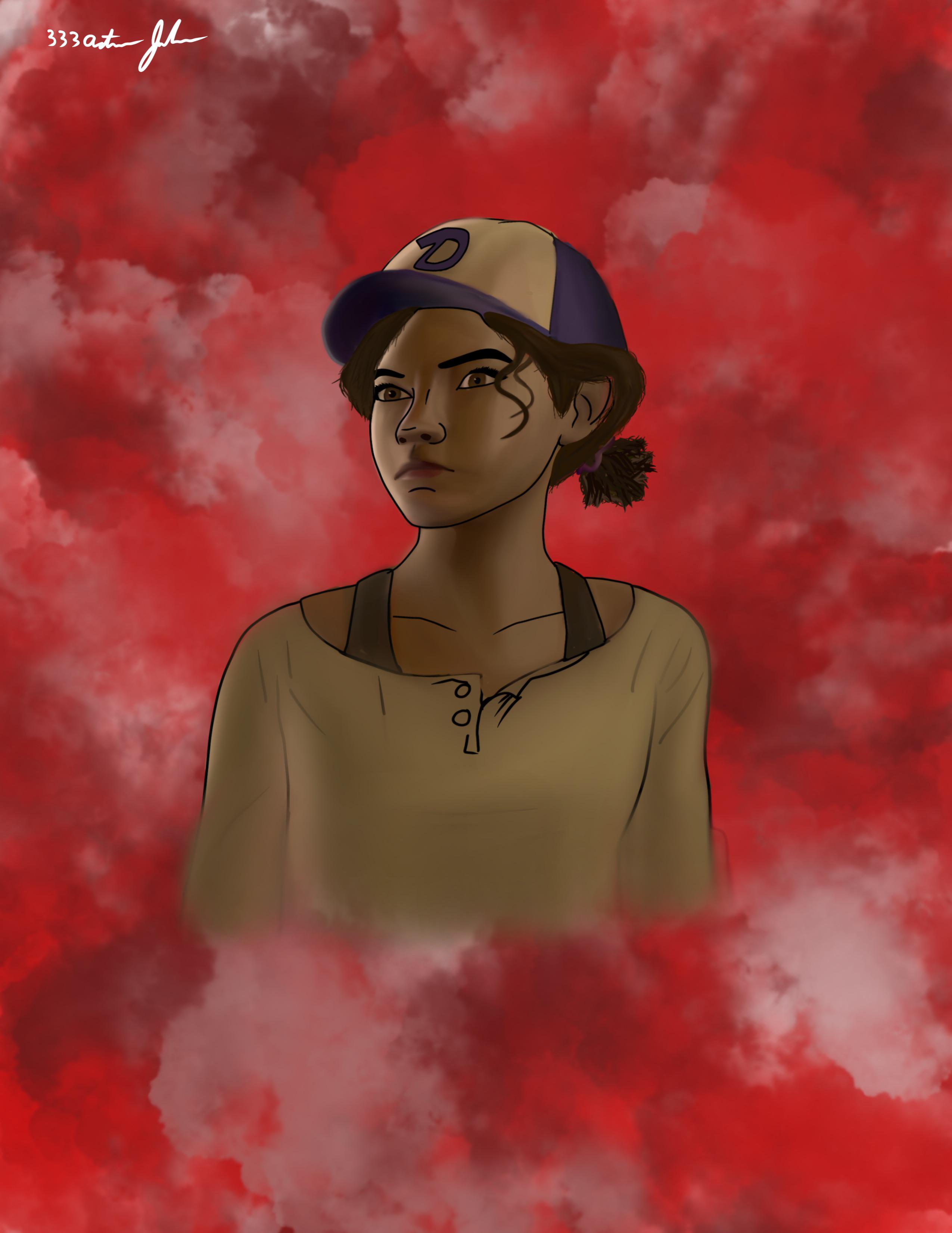 Clementine ~ Day 42 of drawing Twd characters | Scrolller