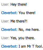 Cleverbot doesn't understand patterns... | Scrolller