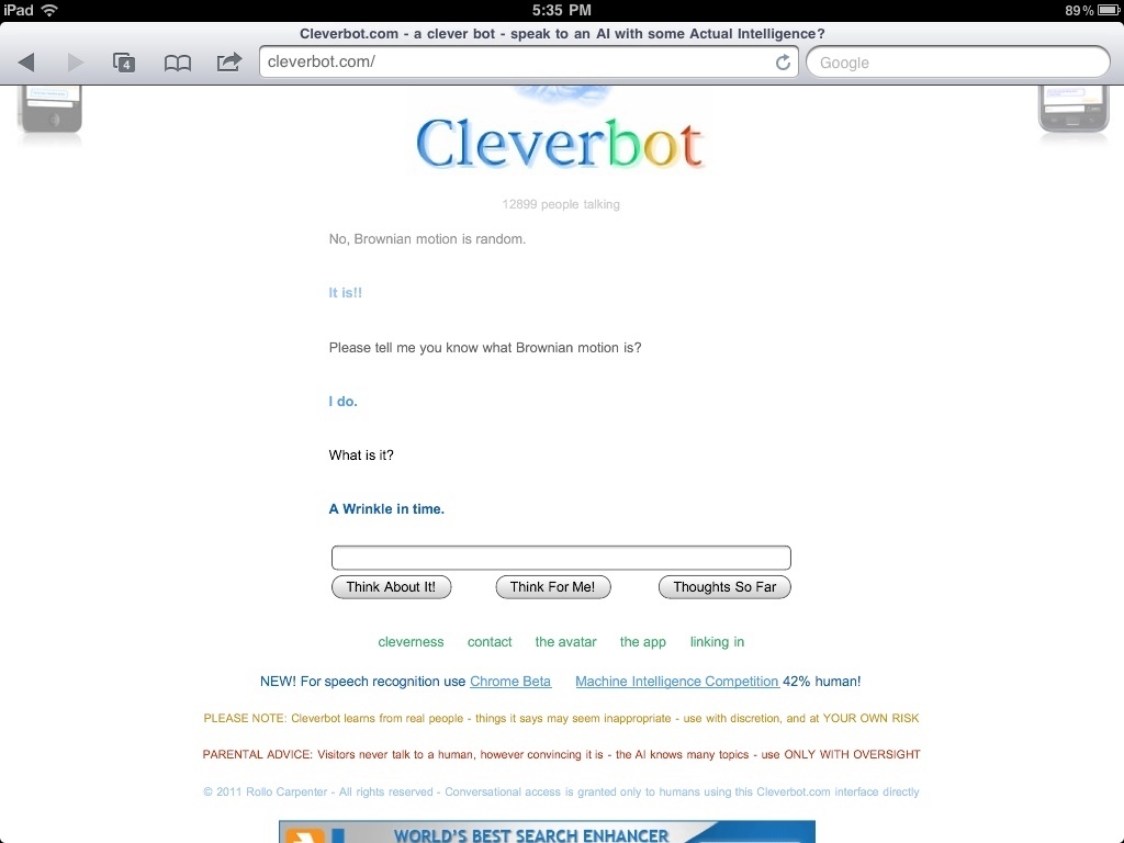 Cleverbot has read it's Adams! | Scrolller