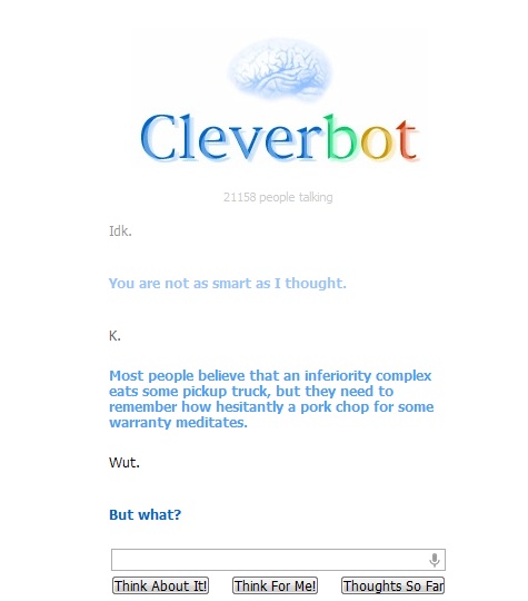 Cleverbot turns hilariously insane | Scrolller
